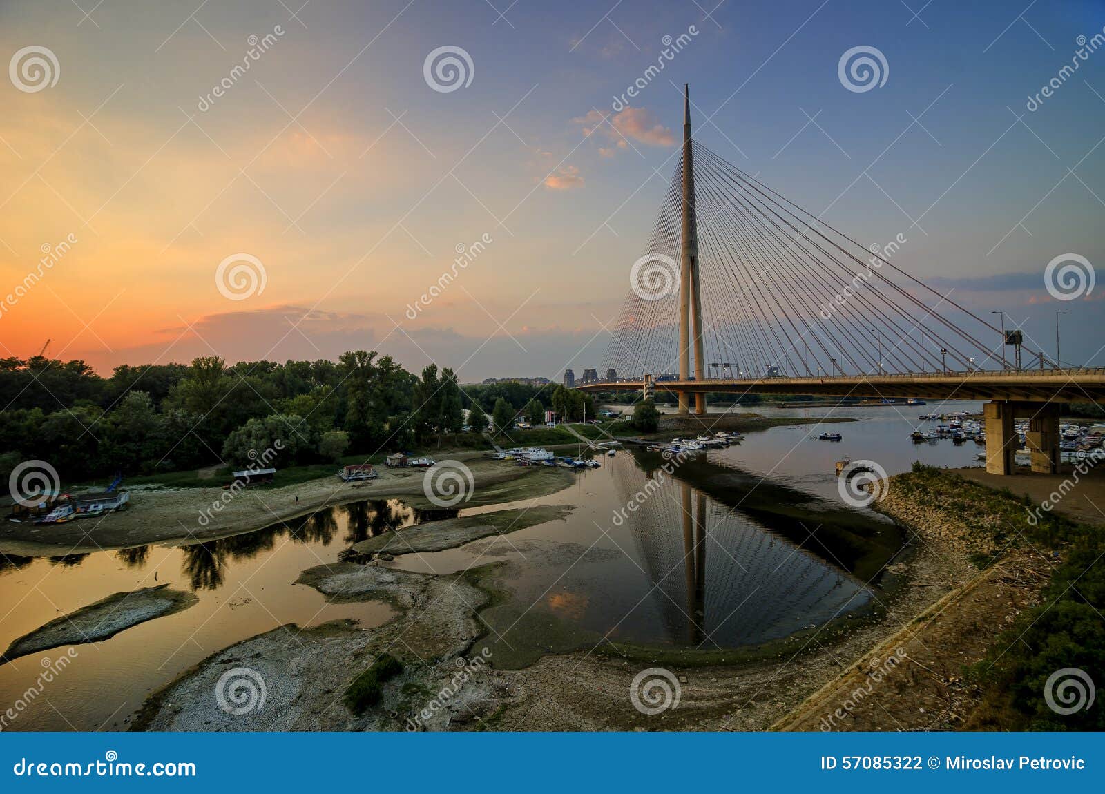 The Ada bridge stock photo. Image of steel, panoramic - 57085322