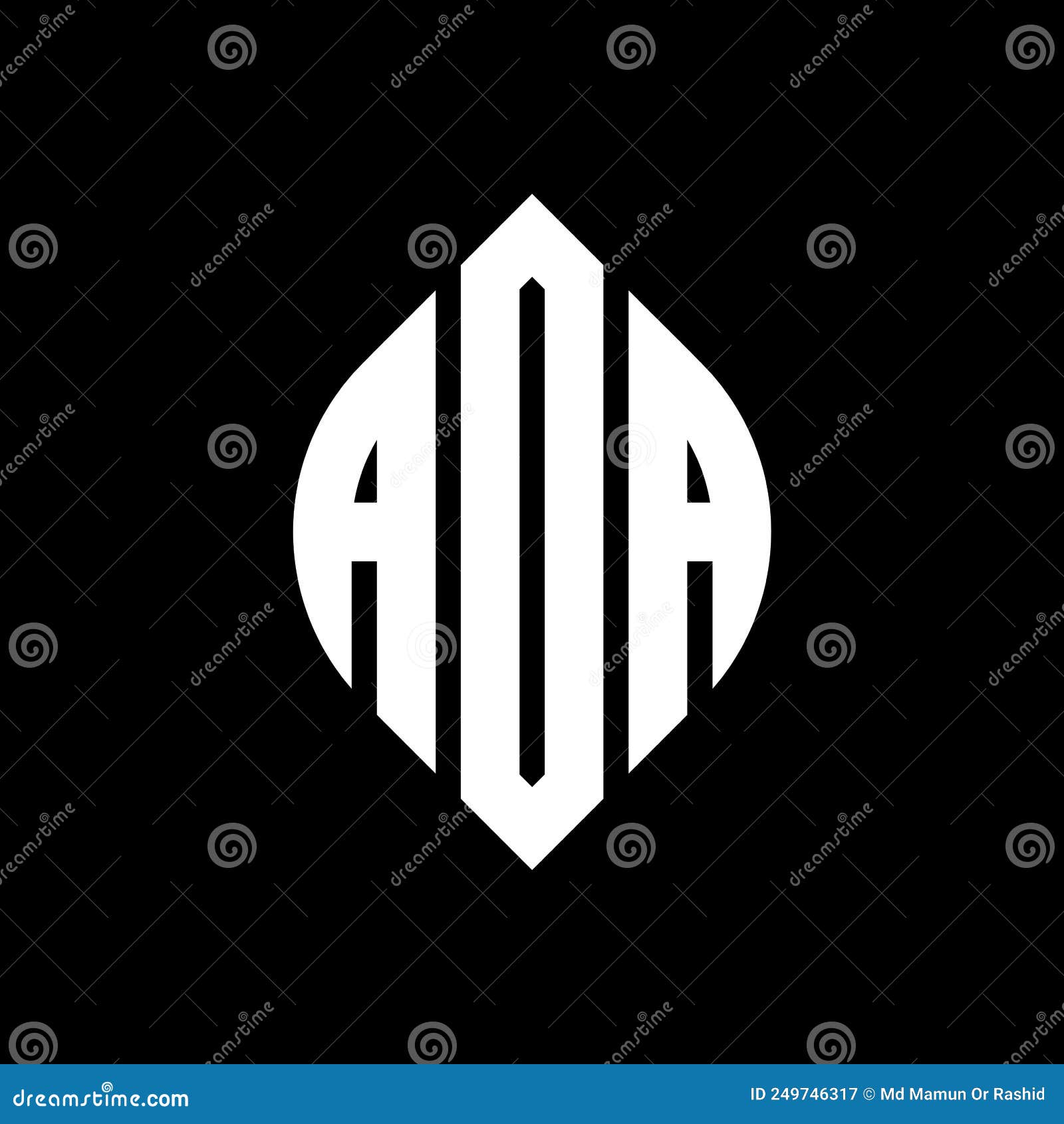 ADA Circle Letter Logo Design with Circle and Ellipse Shape. ADA ...