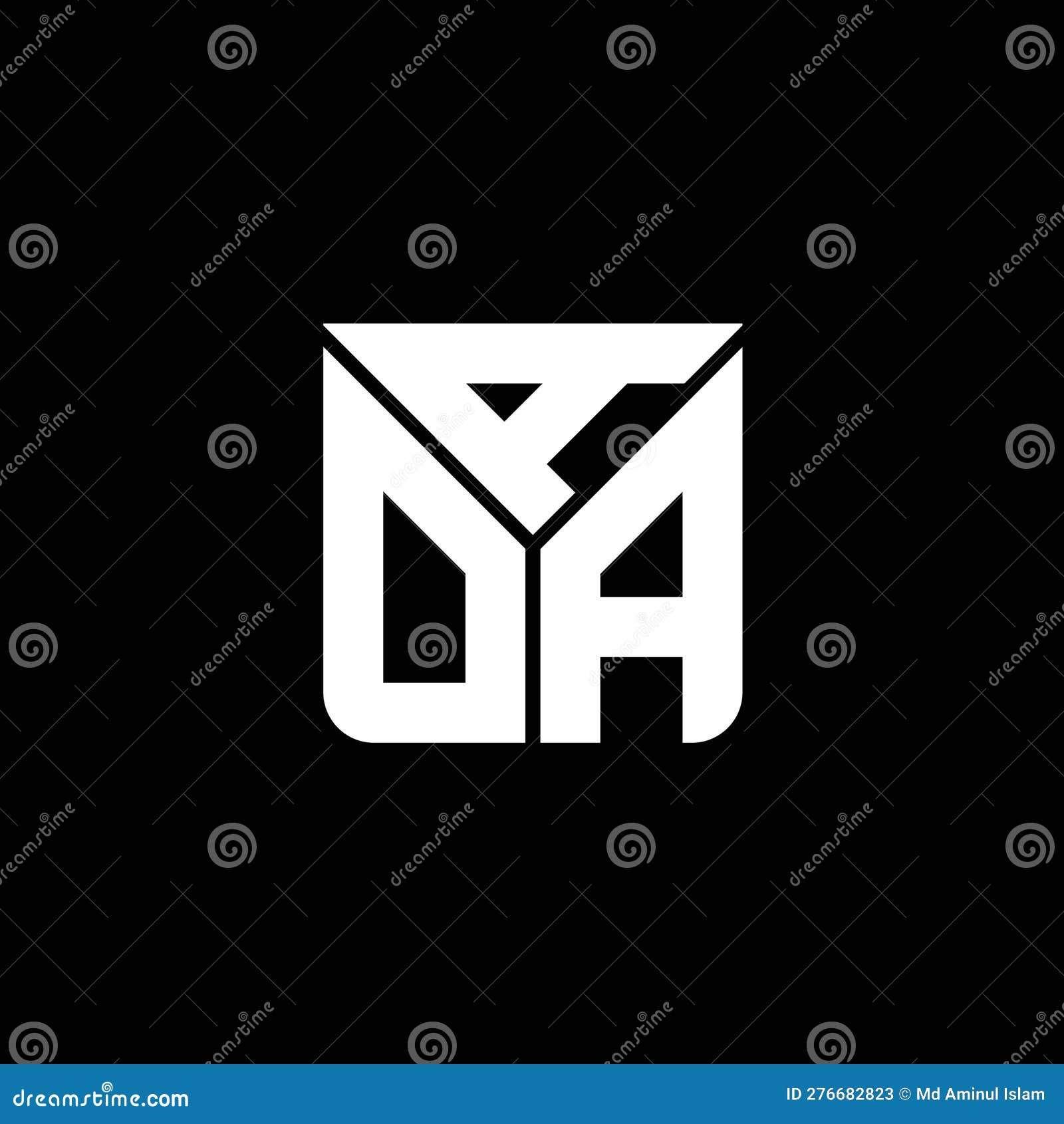 ADA Letter Logo Creative Design with Vector Graphic, Stock Vector ...