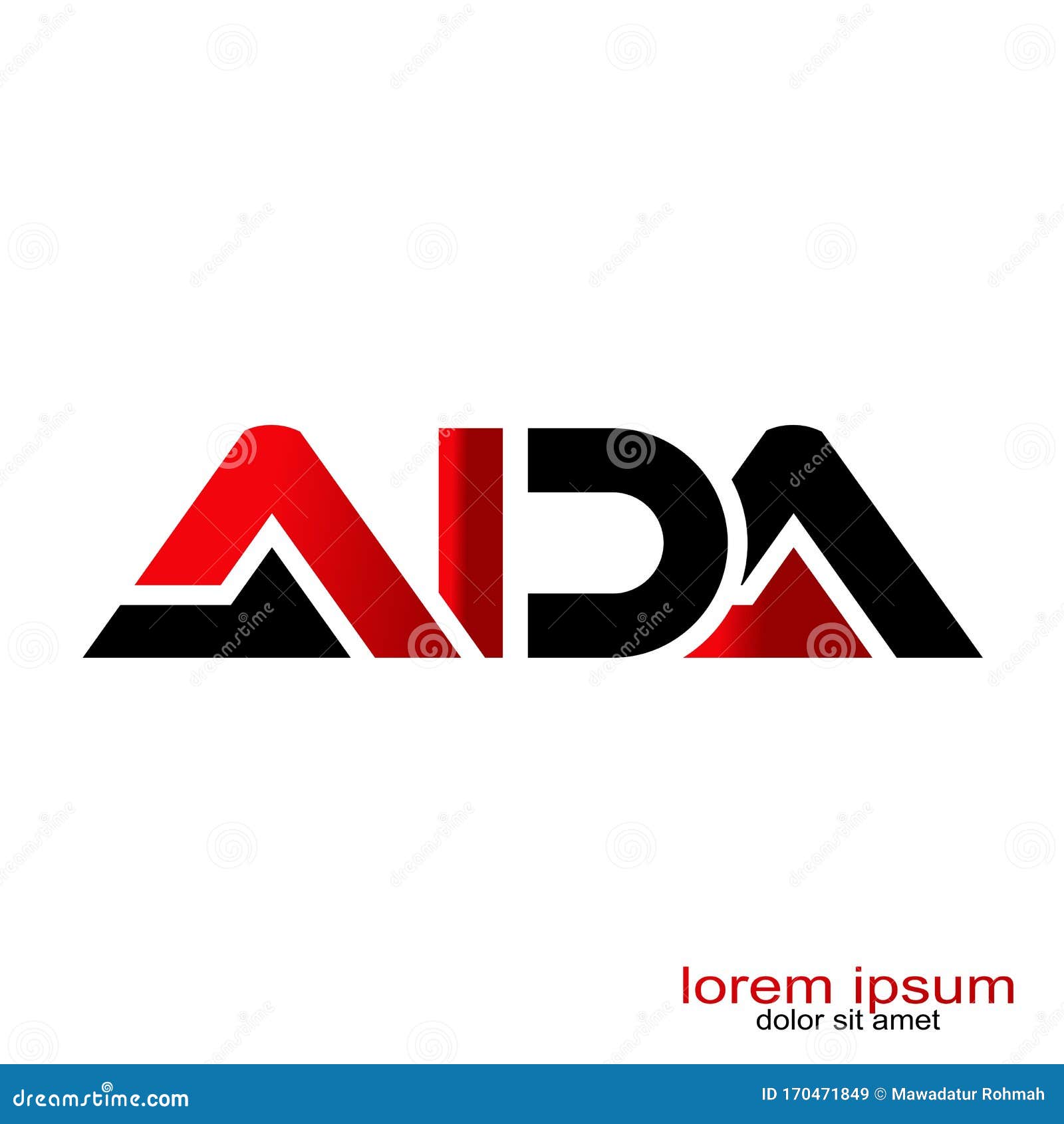 Ada letter logo design stock vector. Illustration of modern - 170471849