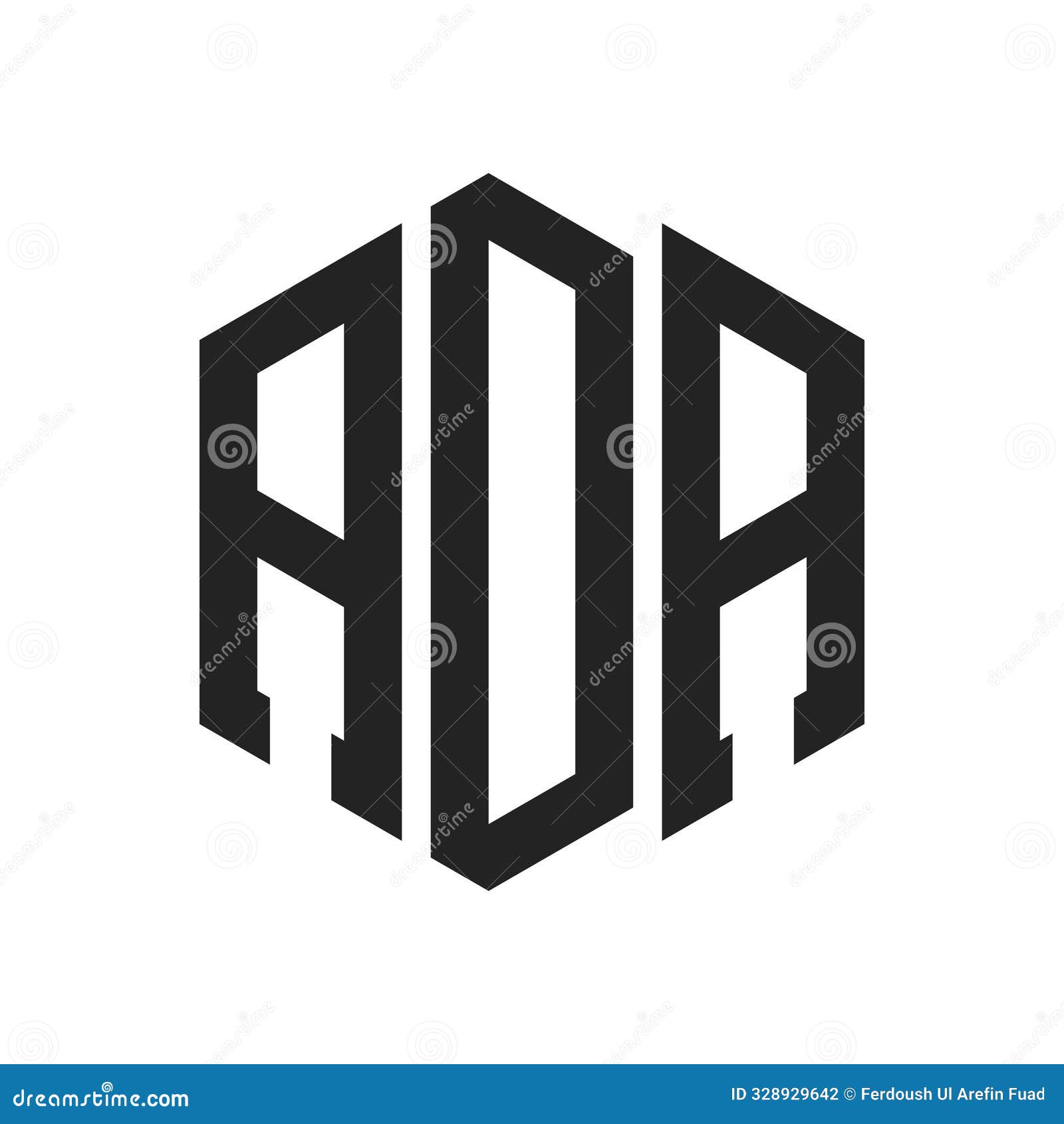 ADA Logo Design. Initial Letter ADA Monogram Logo Using Hexagon Shape ...