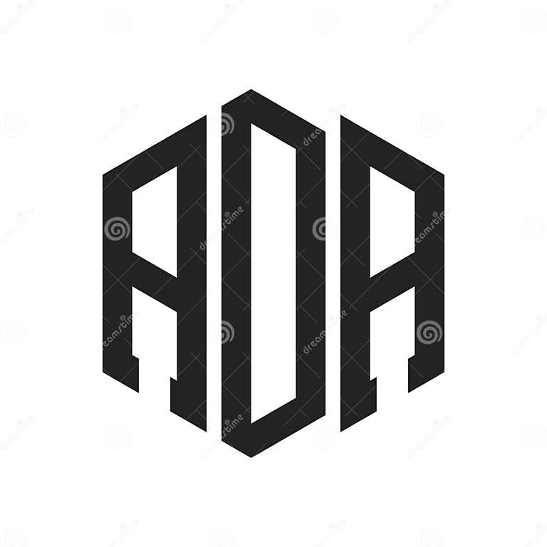 ADA Logo Design. Initial Letter ADA Monogram Logo Using Hexagon Shape ...