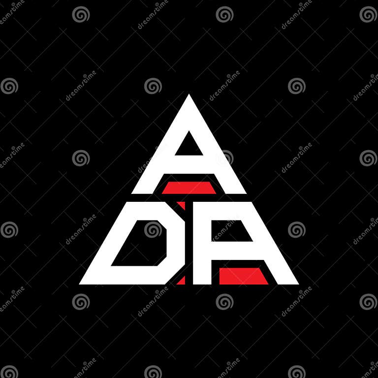 ADA Triangle Letter Logo Design with Triangle Shape. ADA Triangle Logo ...