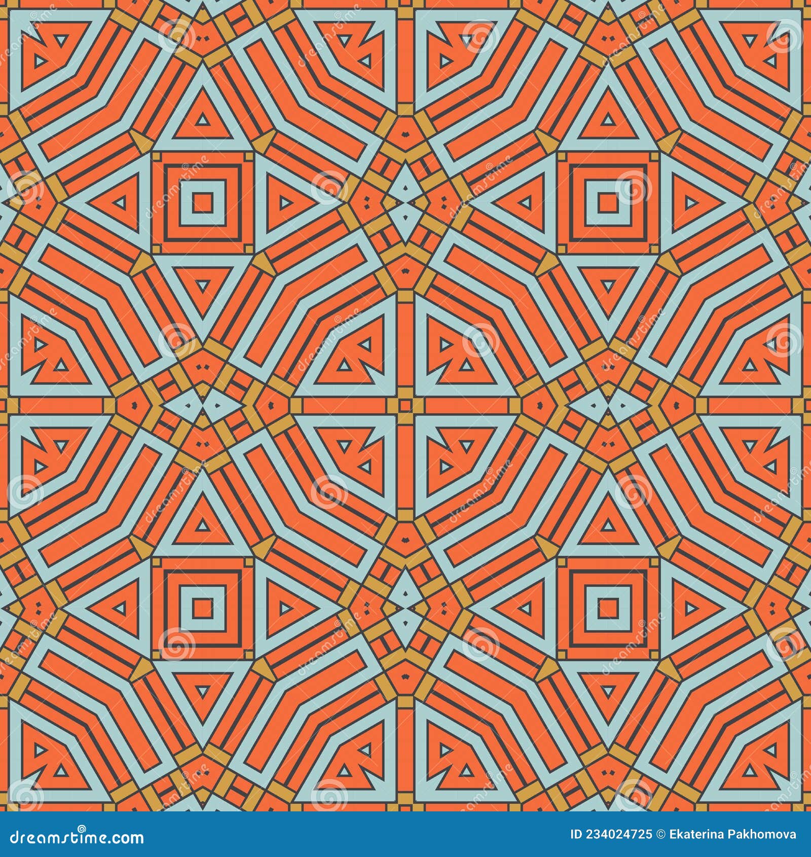 Abstract Thin Line Seamless Pattern. Linear Ornamental Geometric ...