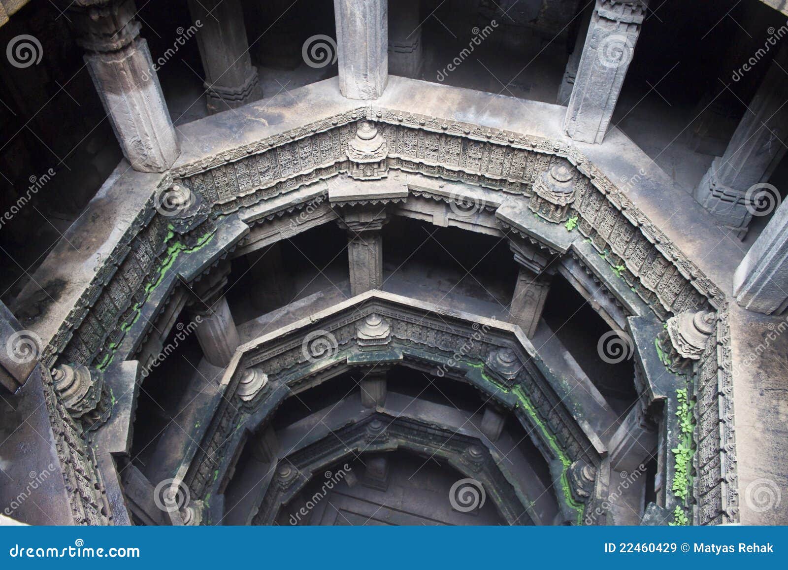 Adalaj step well stock image. Image of traditional, ancient - 22460429