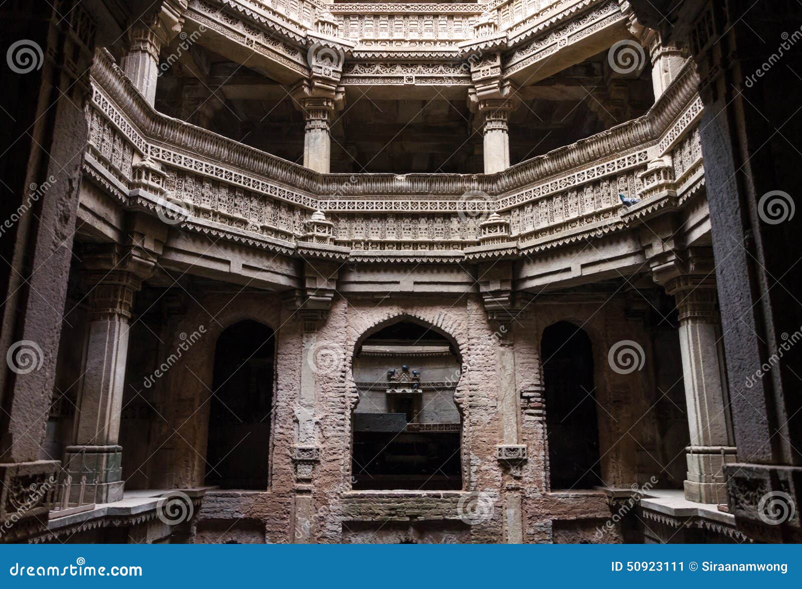 Adalaj Stepwell in Ahmedabad, Gujarat Stock Image - Image of india ...