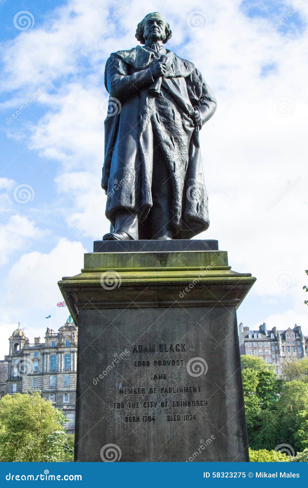 Adam Black Statue stock image. Image of catholic, castle - 58323275