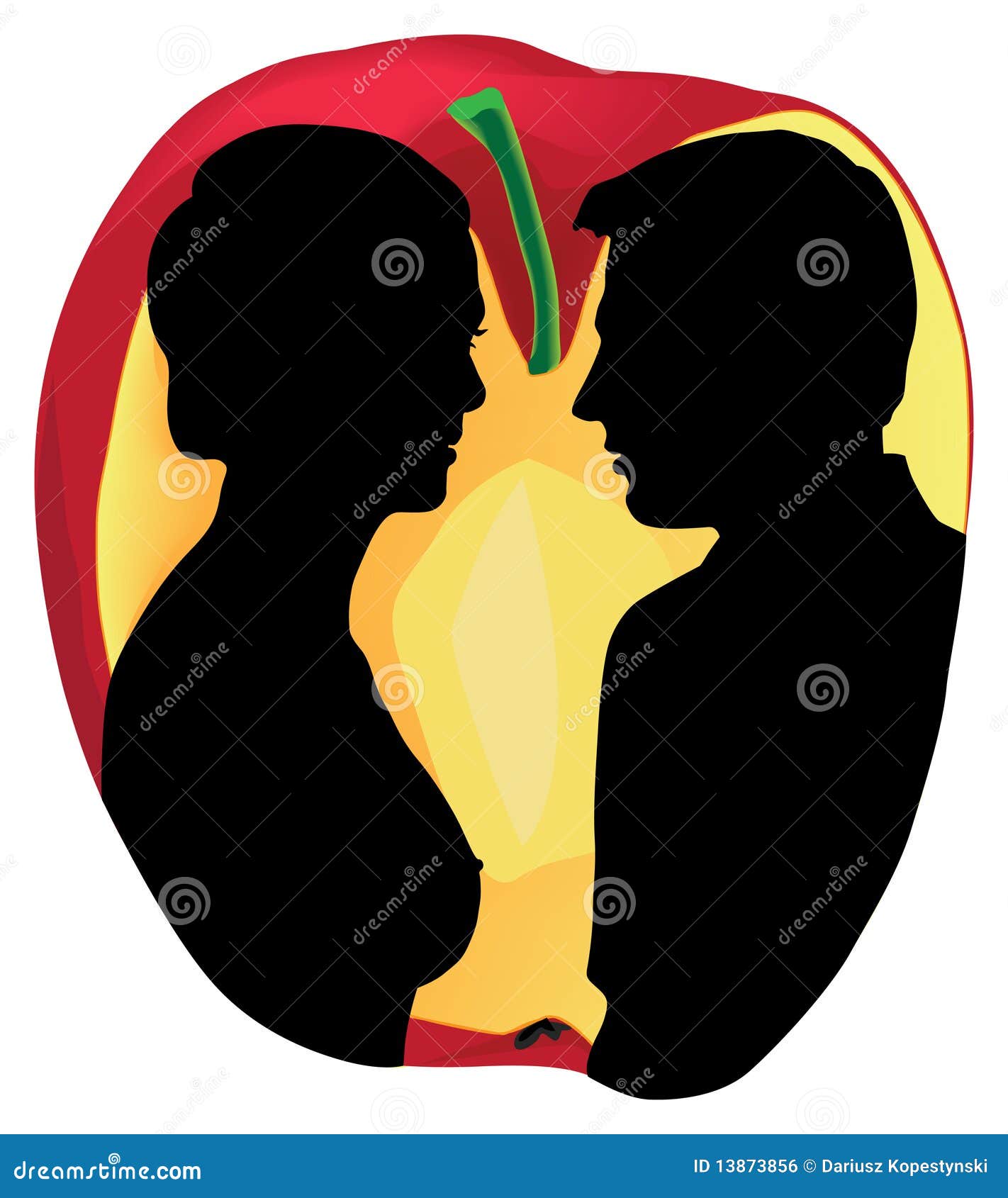 Adam and Eva stock vector. Illustration of isolated, marriage - 13873856