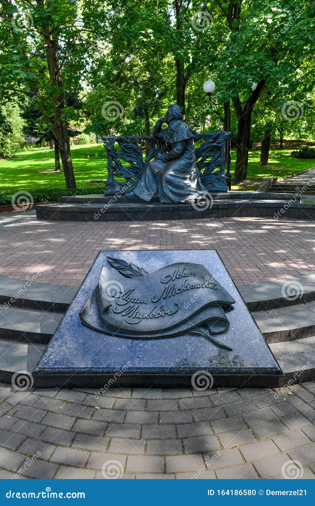 Adam Mickiewicz Monument - Minsk, Belarus Editorial Image - Image of ...