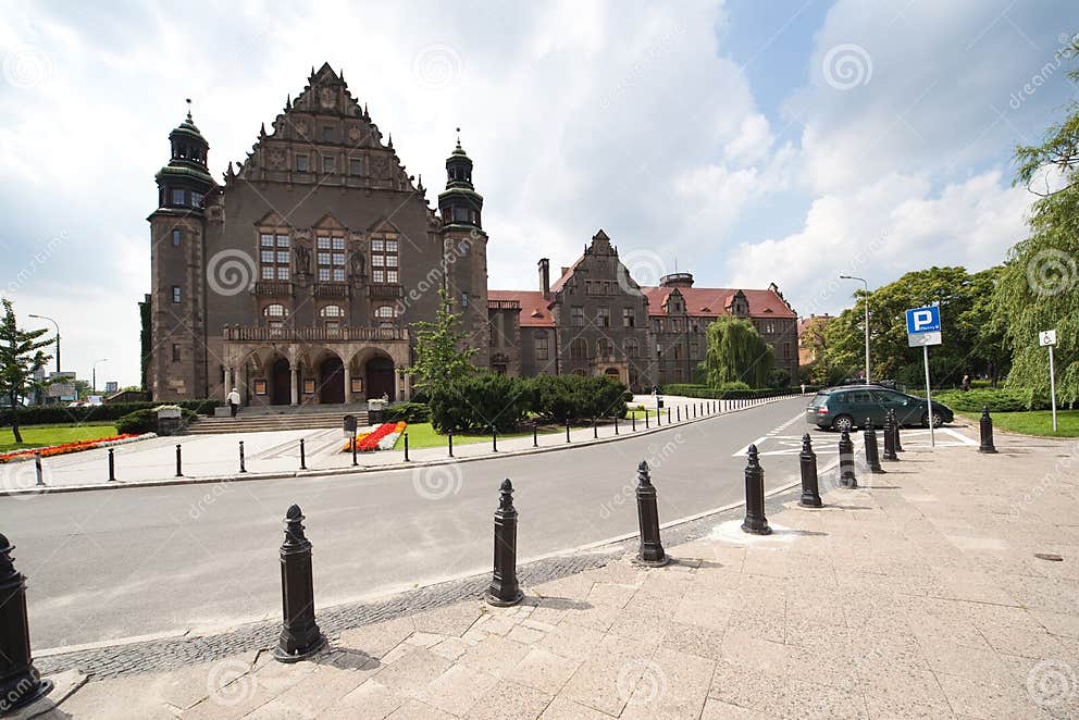 Adam Mickiewicz University in Poznan Stock Photo - Image of summer ...