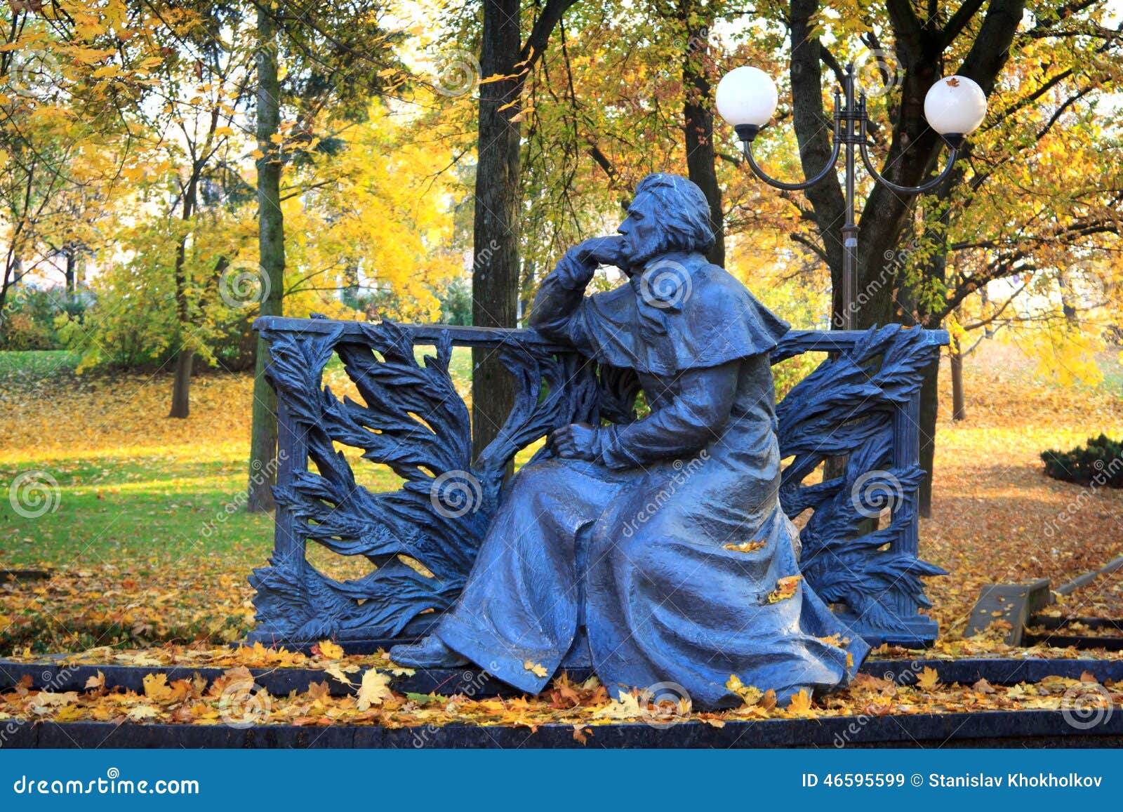 Adam mickiewicz zabytek obraz stock. Obraz złożonej z adam - 46595599