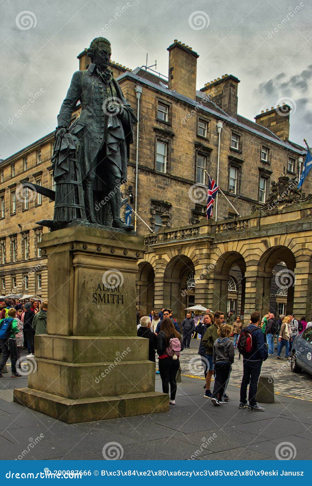 Adam Smith from Edinburgh. editorial photo. Image of buildings - 200987666