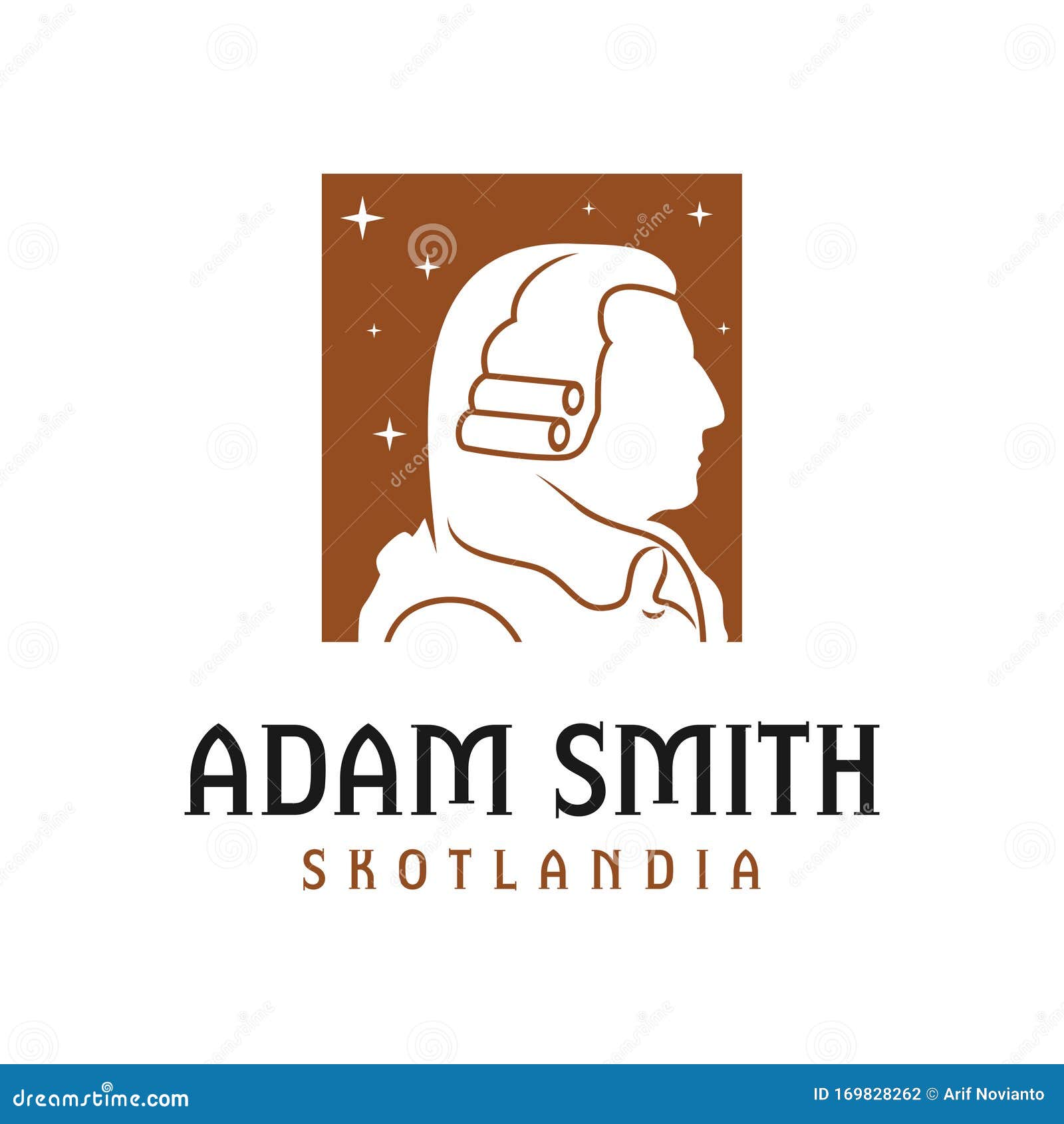 Adam smith head logo stock vector. Illustration of capitalism - 169828262