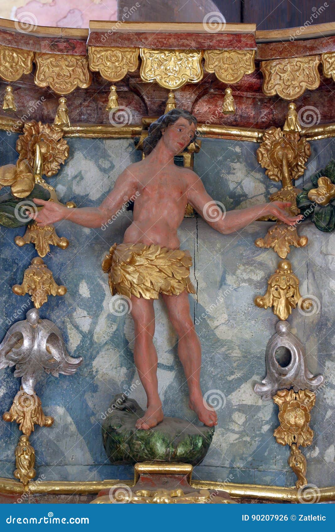 Adam stock photo. Image of baroque, historic, adam, colorful - 90207926