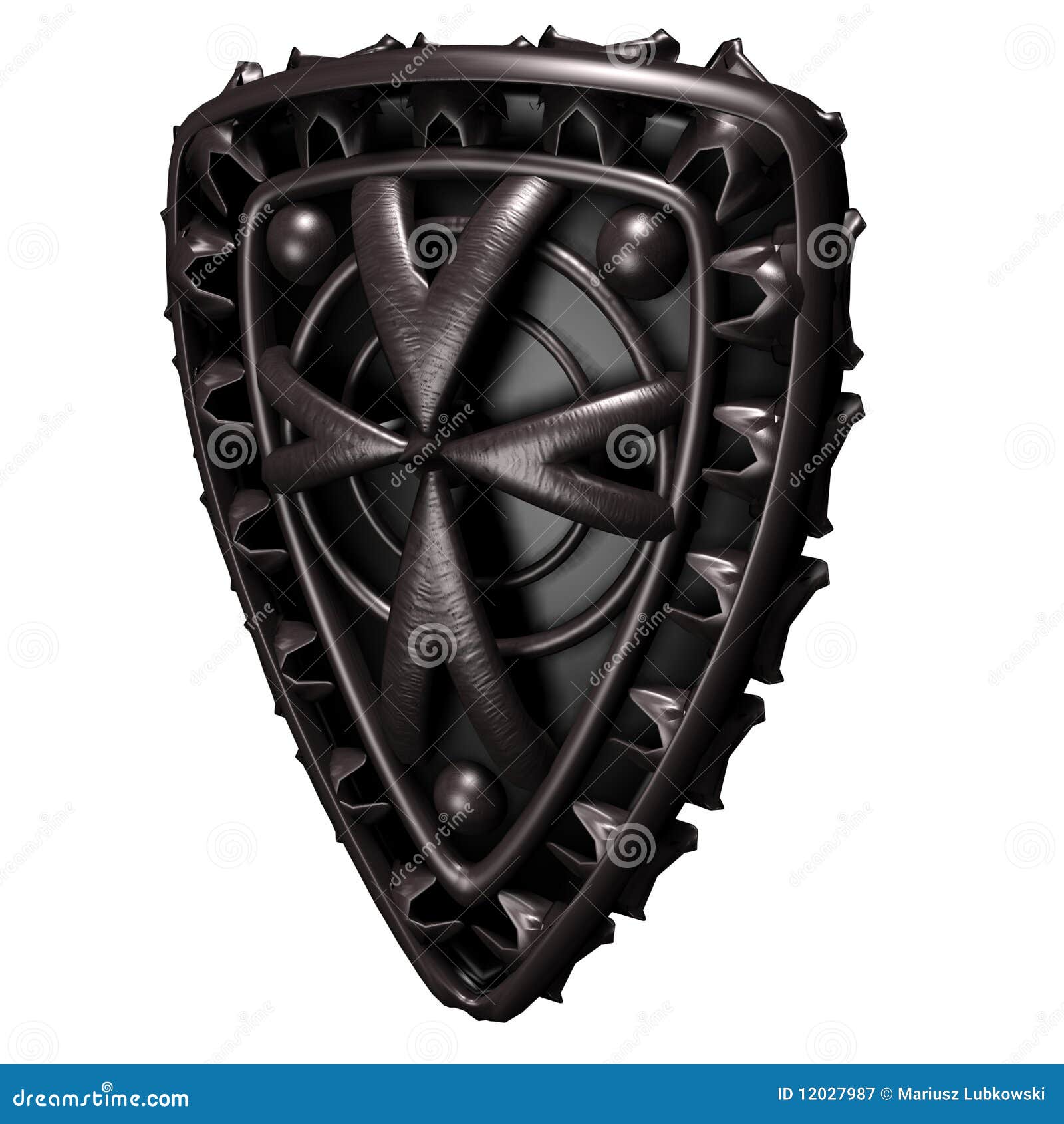 Adamantite Triangle Shield stock illustration. Illustration of fantasy ...