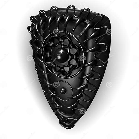 Adamantite Triangle Shield stock illustration. Illustration of round ...