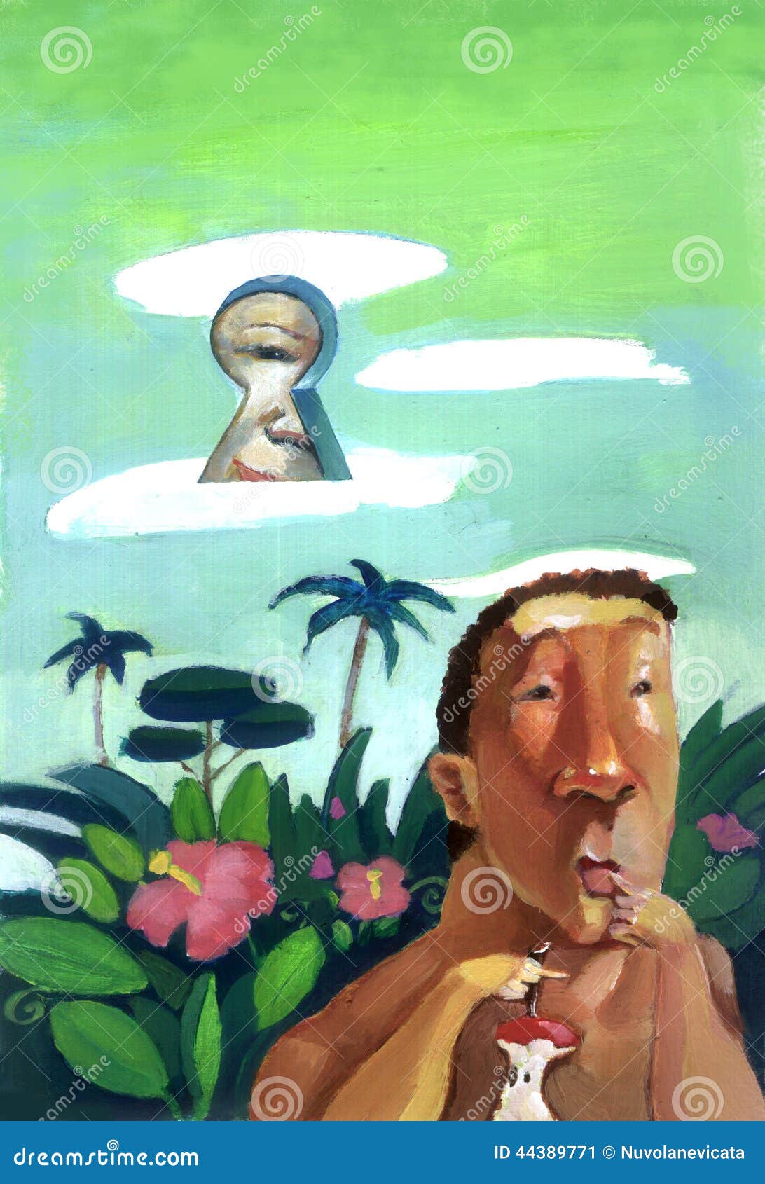 Adamo stock image. Image of genesis, green, rascal, fear - 44389771