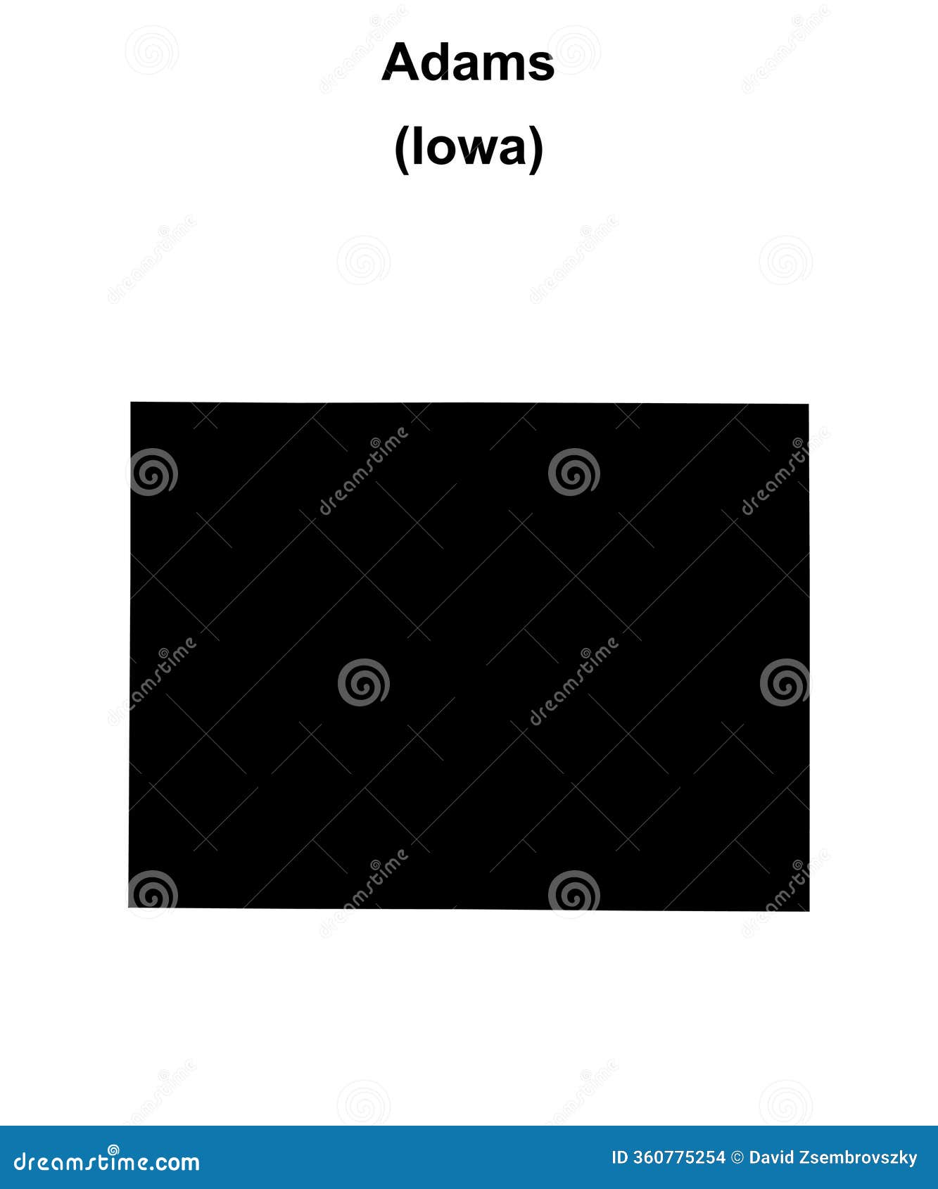 Adams outline map stock illustration. Illustration of template - 360775254