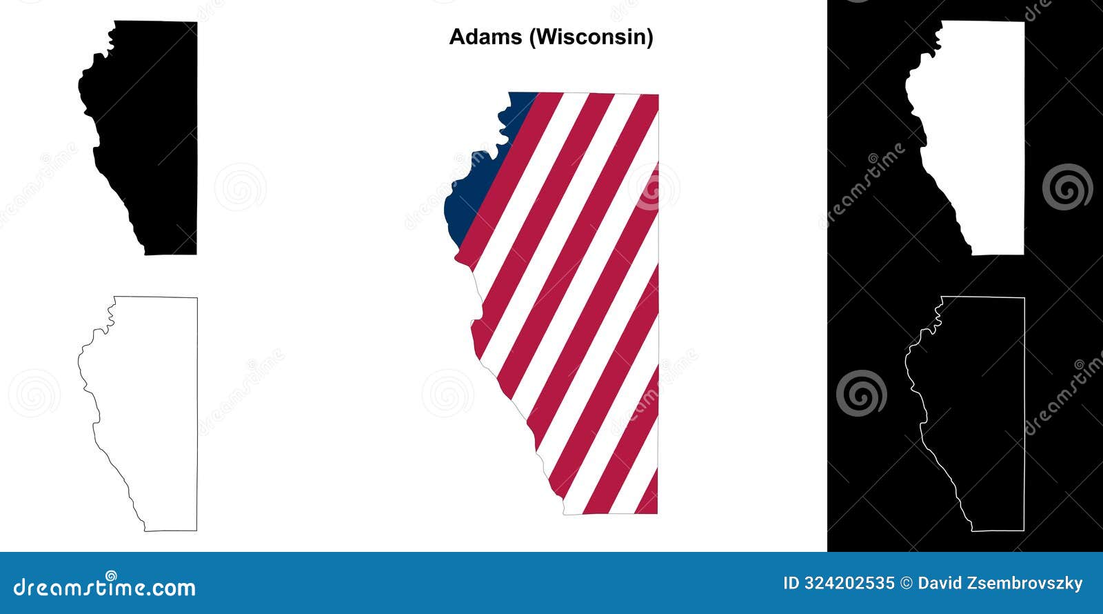 Adams outline map stock illustration. Illustration of outline - 324202535