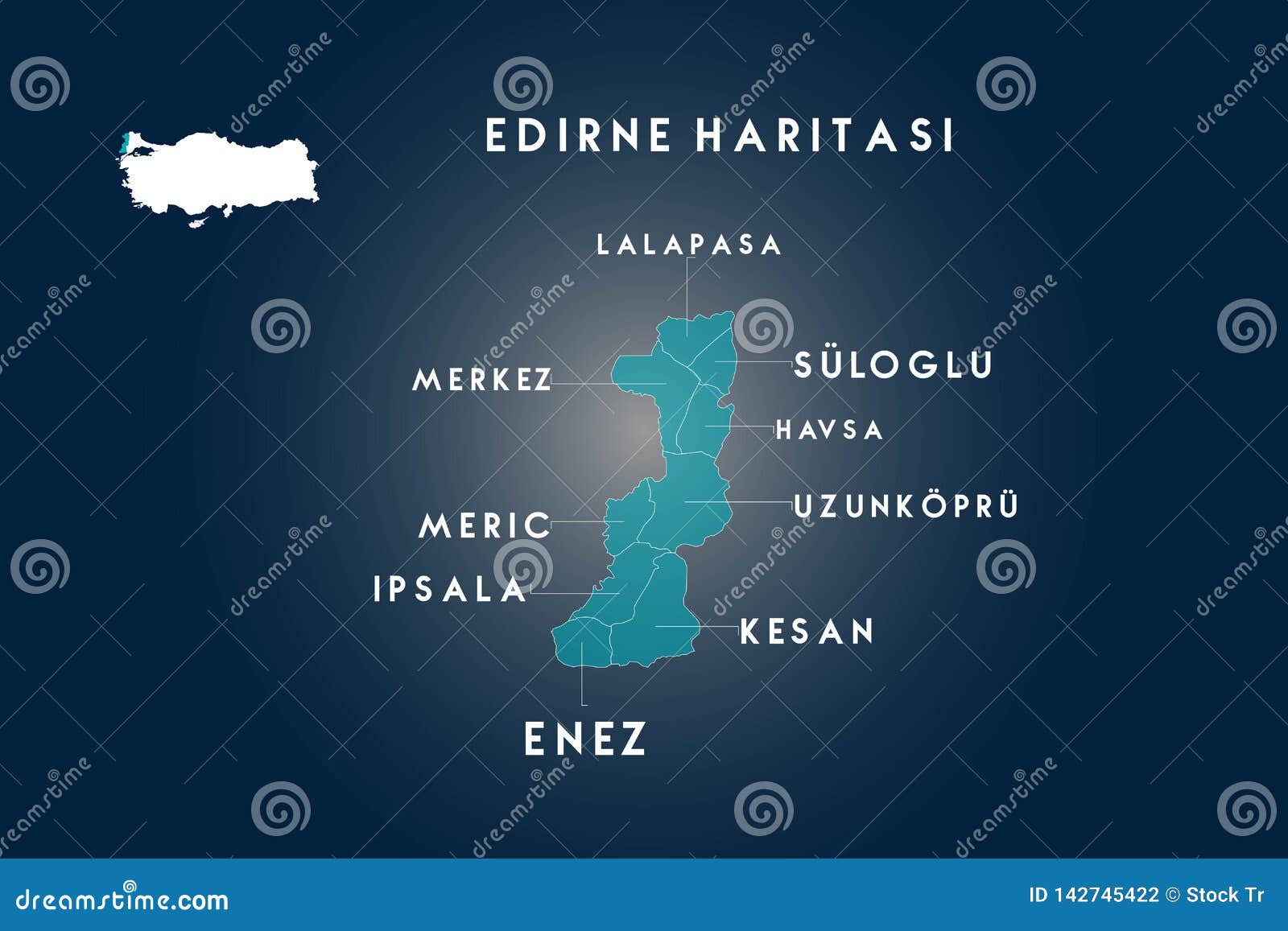 Edirne Map Vector | CartoonDealer.com #131670476