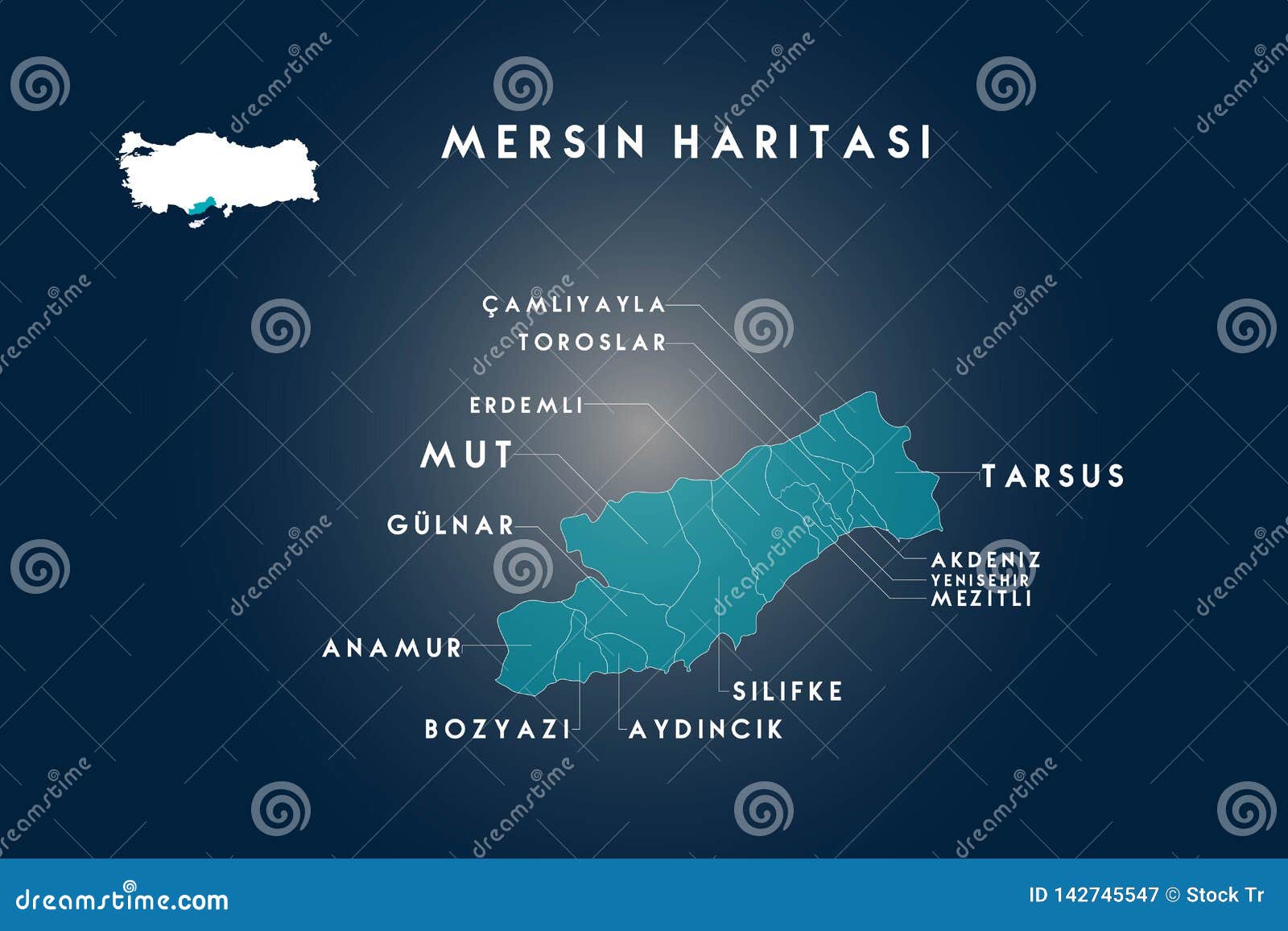 Mersin Districts Mut, Toroslar, Erdemli, Gulnar, Anamur, Bozyazi ...
