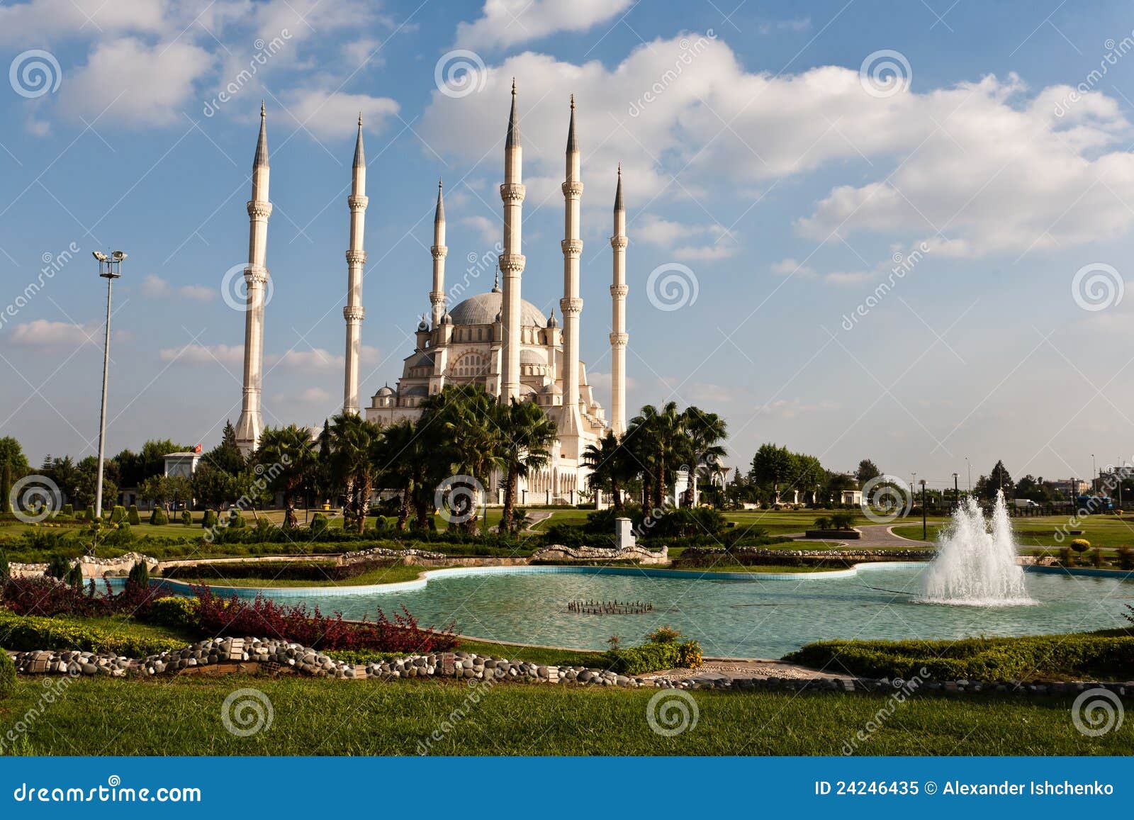 Adana Grand Mosque. stock image. Image of mountain, boulevard - 24246435