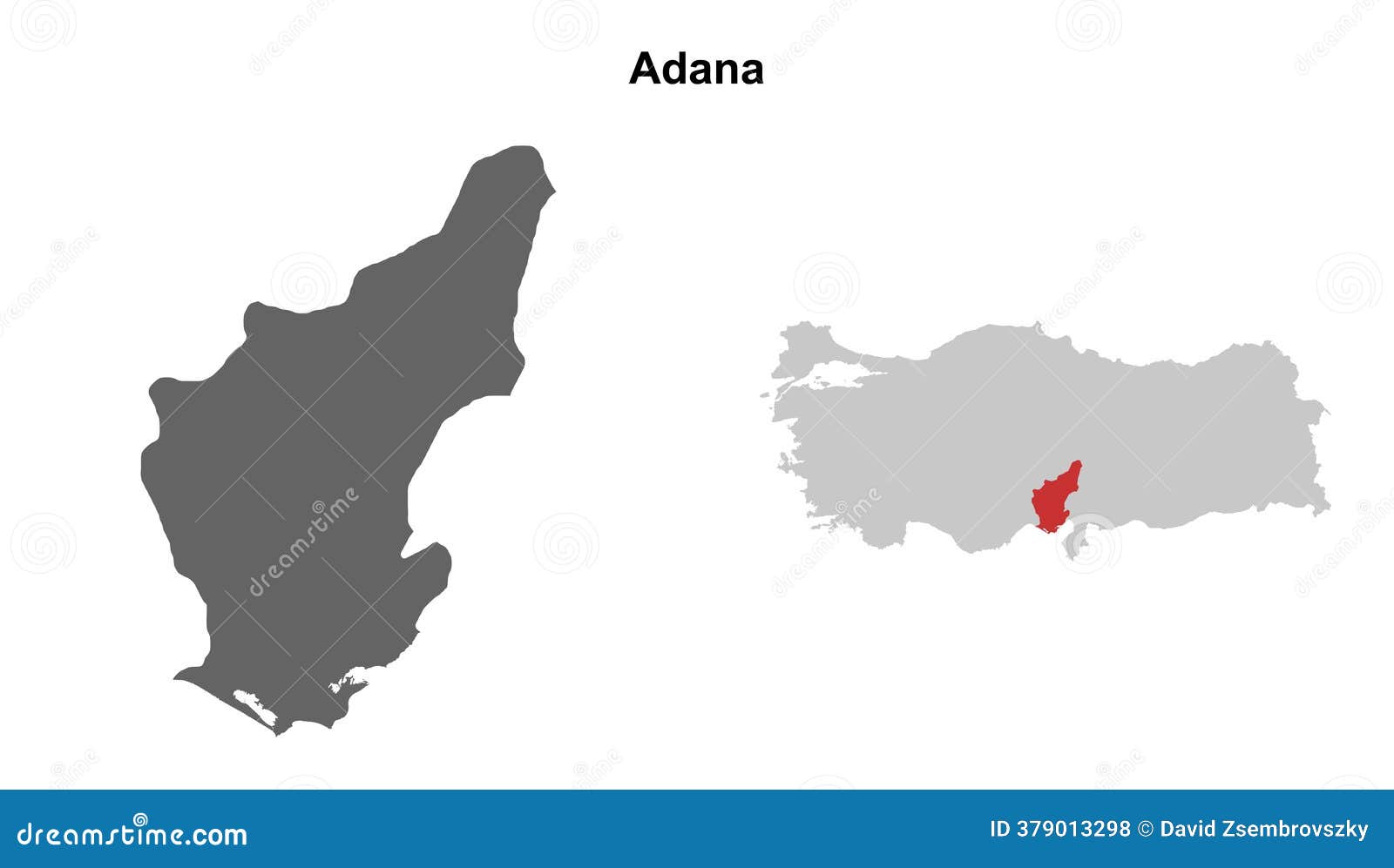 Adana Map. Detailed Map Of Adana City Administrative Area. Cityscape ...