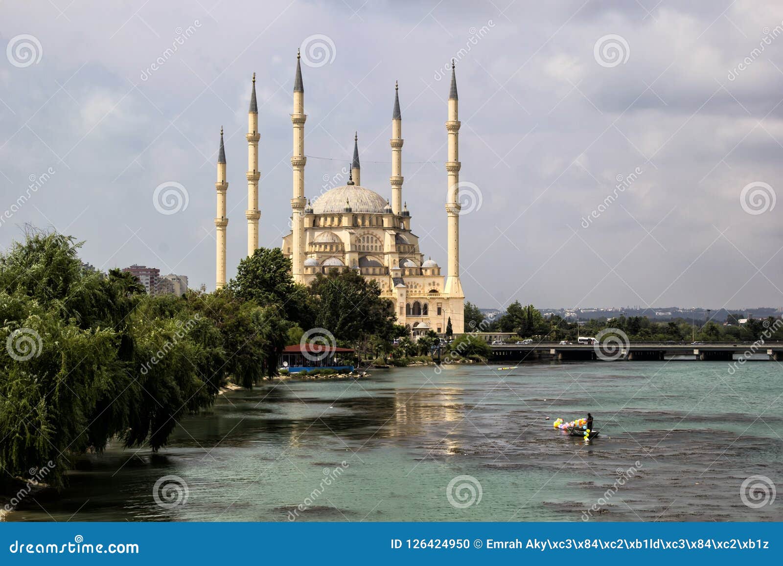 Adana Sabanci Central Mosque Stock Photo - Image of culture, monument ...