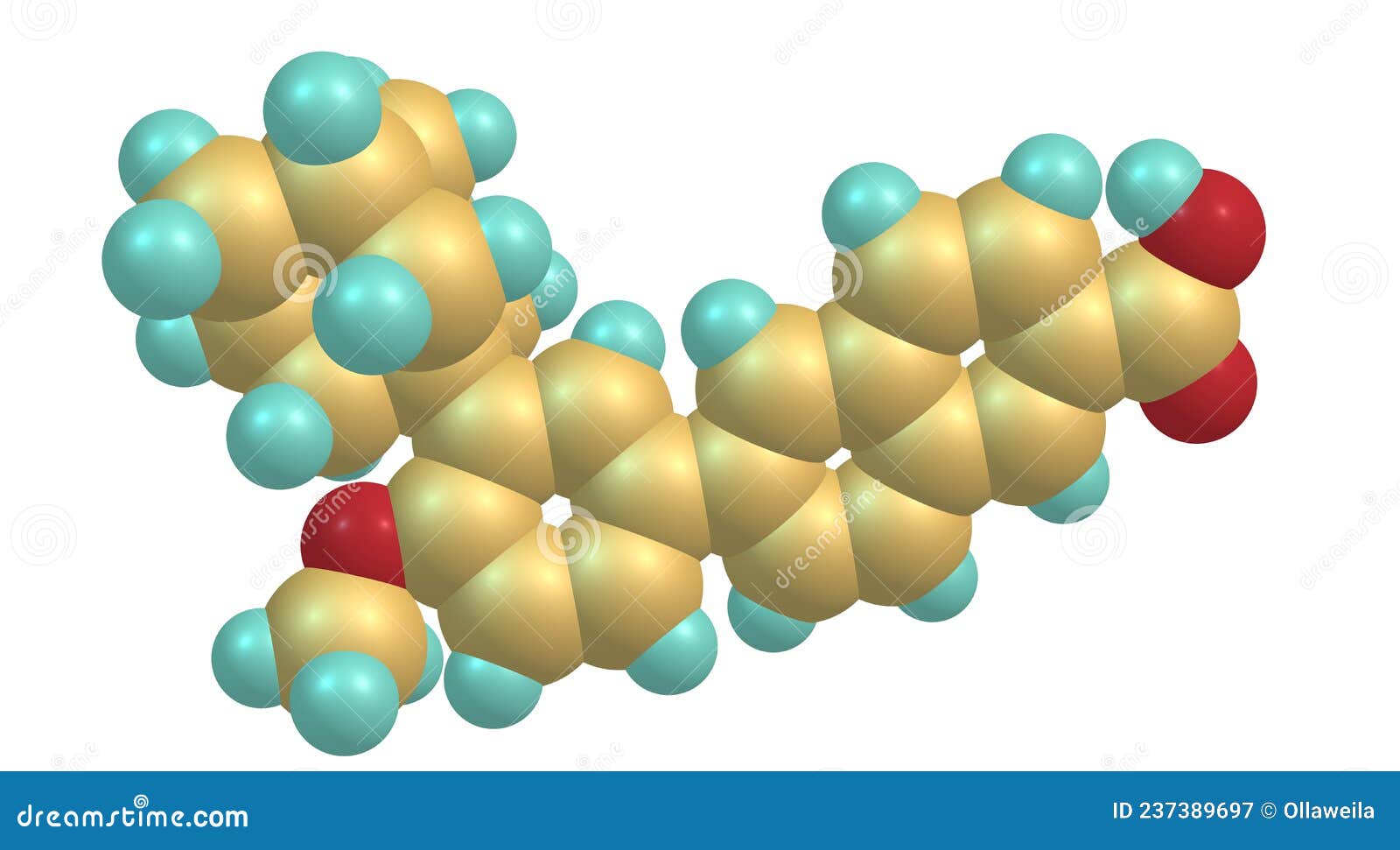 Adapalene Molecular Structure Isolated on White Stock Illustration ...