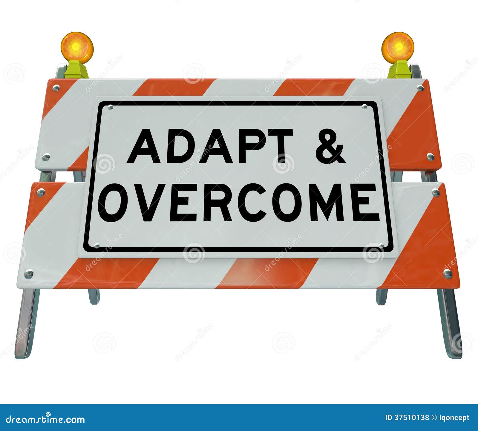 Adapt Overcome Barricade Road Sign Challenge Problem Solving Royalty ... Adapt Overcome Barricade Road Sign Challenge Problem Solving Royalty ...