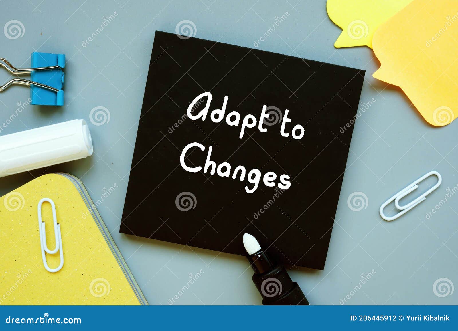 Adapt To Changes Sign on the Sheet Stock Photo - Image of students ...