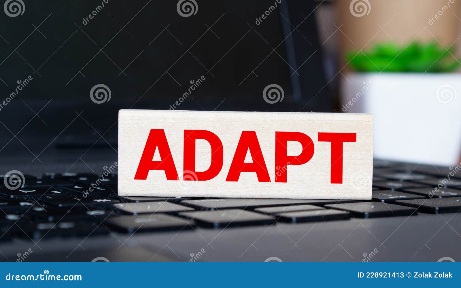 ADAPT Word Made with Building Blocks, Concept Stock Image - Image of ...