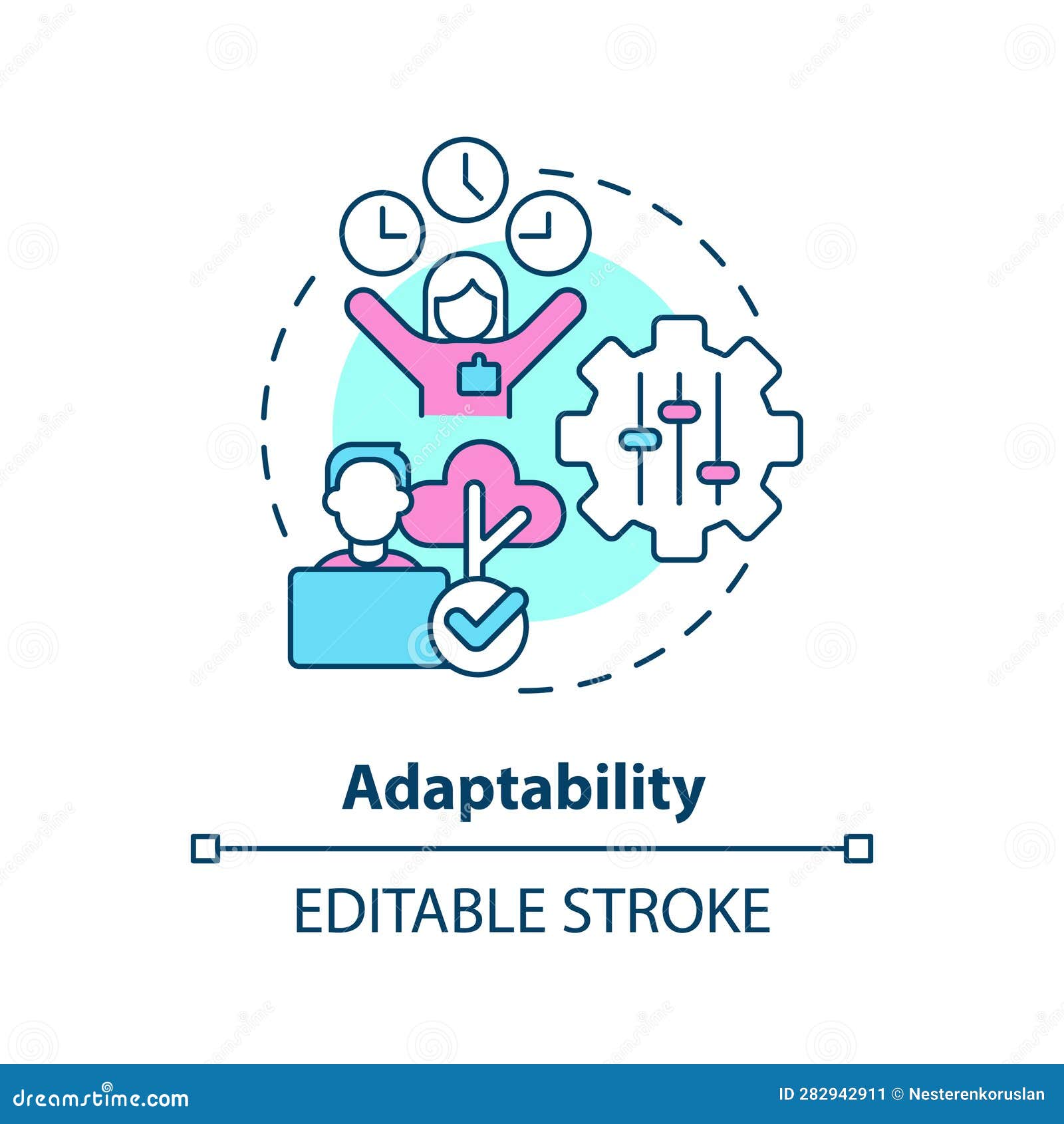 Adaptability concept icon stock vector. Illustration of thin - 282942911