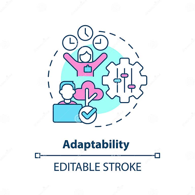Adaptability concept icon stock vector. Illustration of thin - 282942911