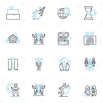 Adaptability and Flexibility Linear Icons Set. Versatility ...