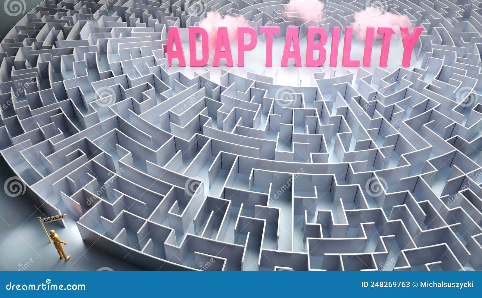 Adaptability and a Difficult Path To it Stock Illustration ...