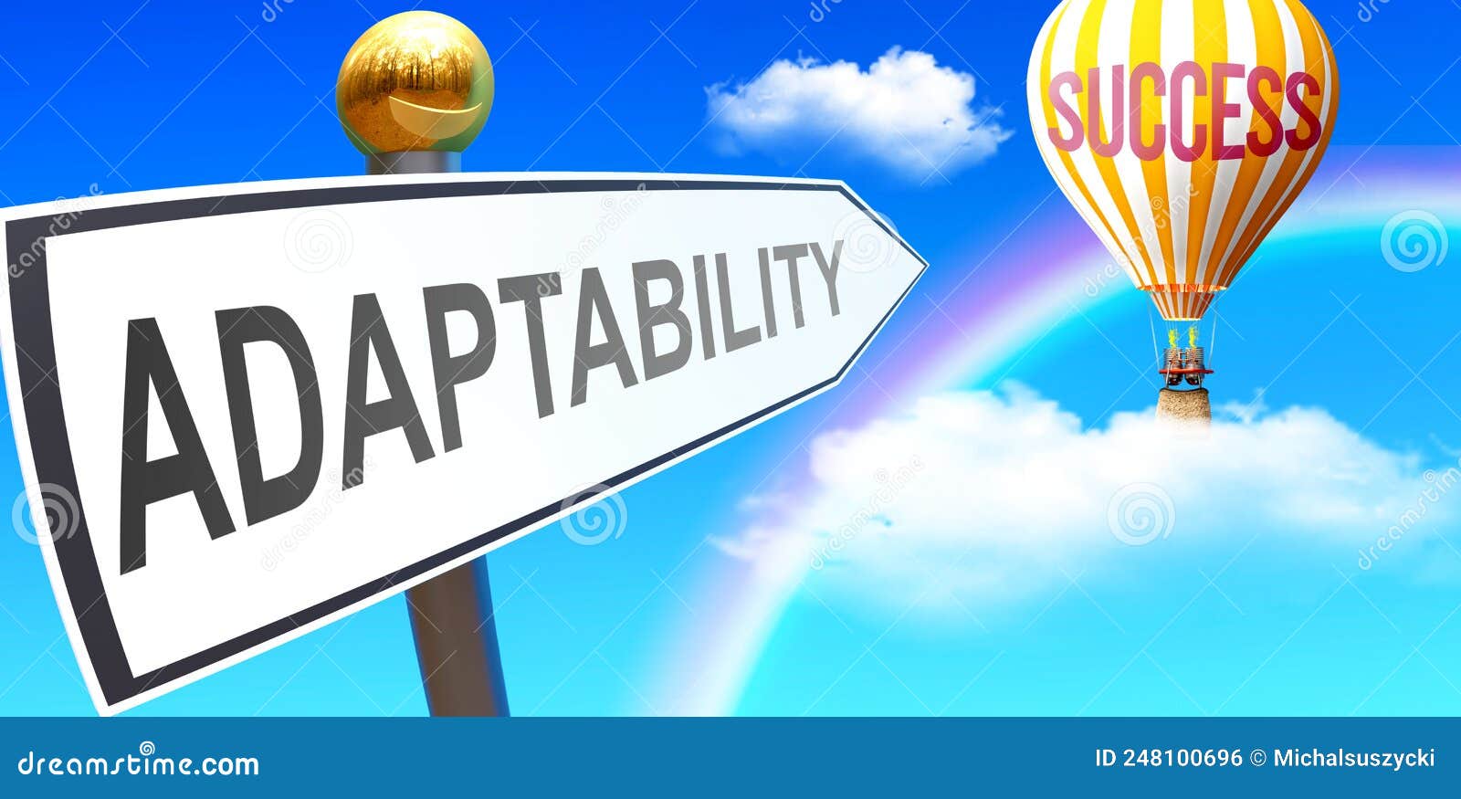 Adaptability Leads To Success Stock Illustration - Illustration of road ...