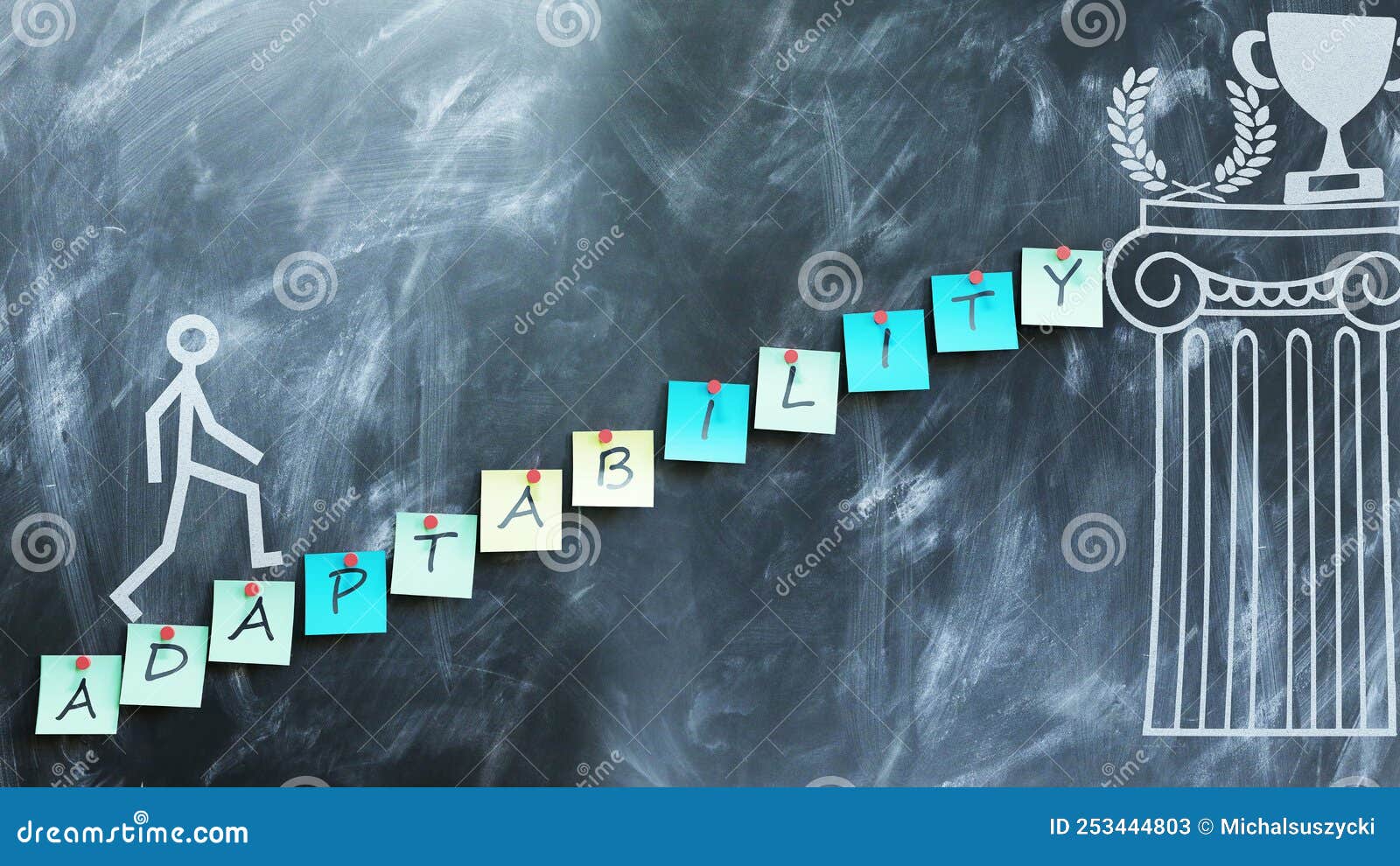 Adaptability Make Steps To Success Stock Image - Image of grow, life ...