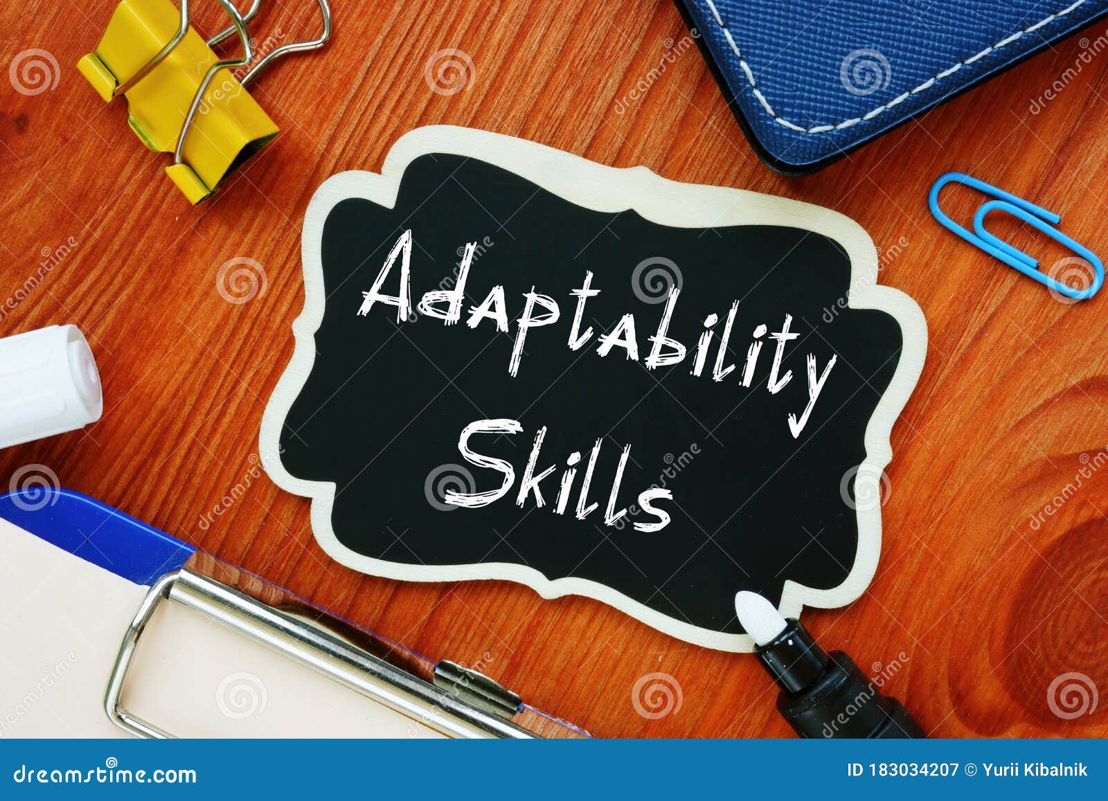 Adaptability Skills Written By Man On The Sheet Royalty-Free Stock ...