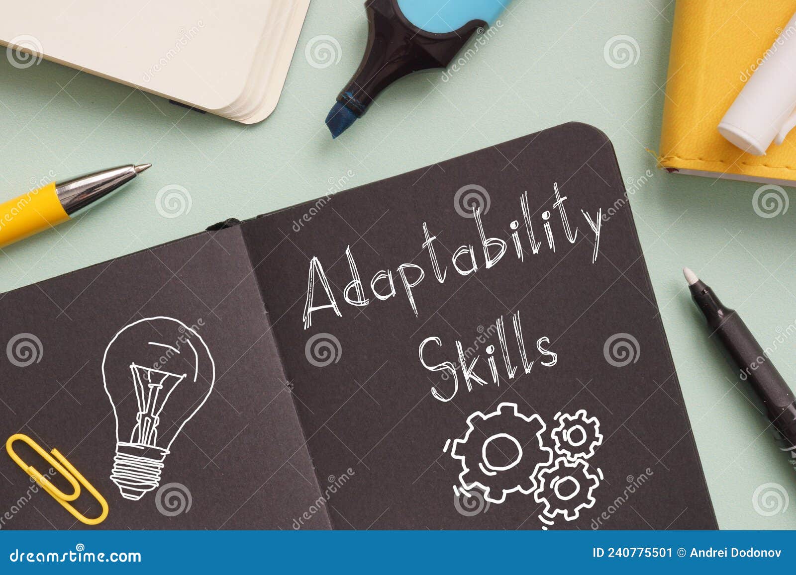 Adaptability Skills Written By Man On The Sheet Royalty-Free Stock ...