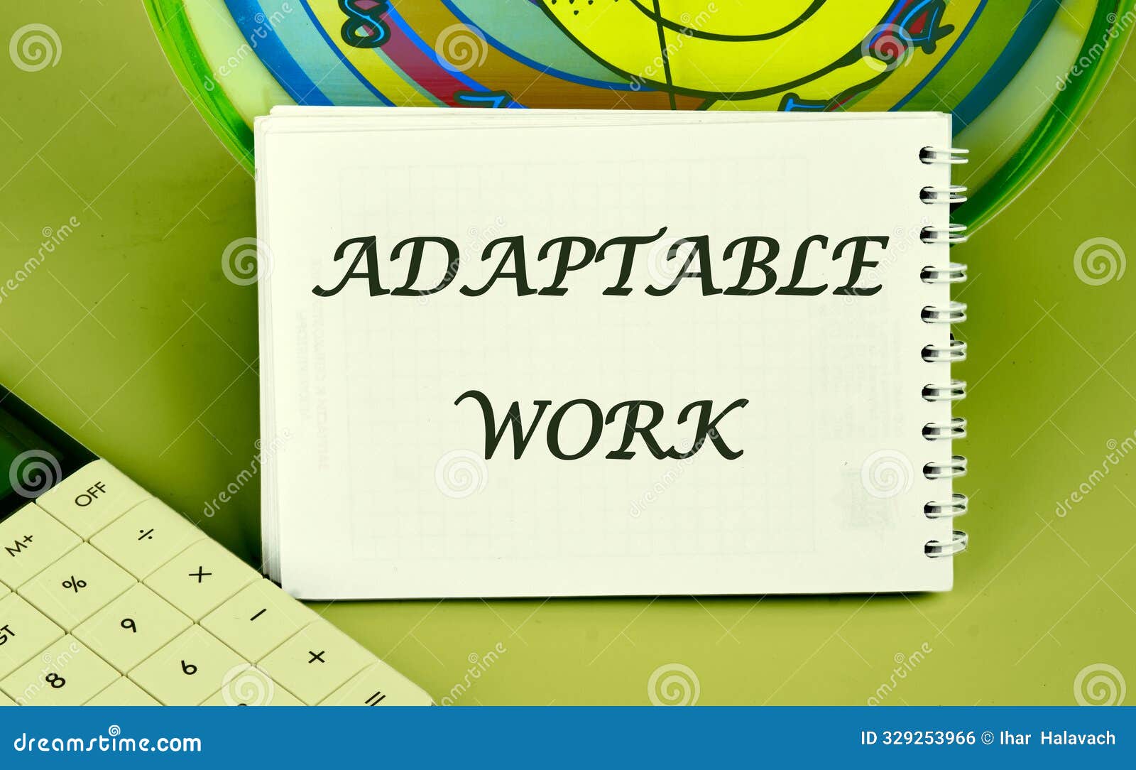 ADAPTABLE WORK Symbol. Concept Words ADAPTABLE WORK a Note Written on a ...