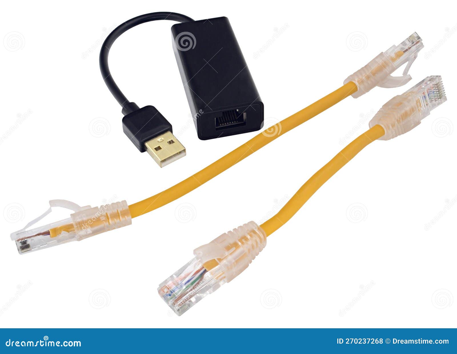 Adaptador De Rede Usb Com Fio De Lan Em Branco Foto de Stock - Imagem ...