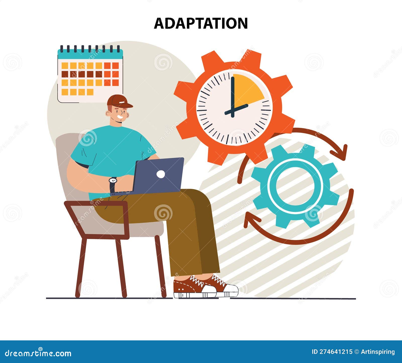 Adaptation Concept. Transformation in Different Situation Stock Vector ...