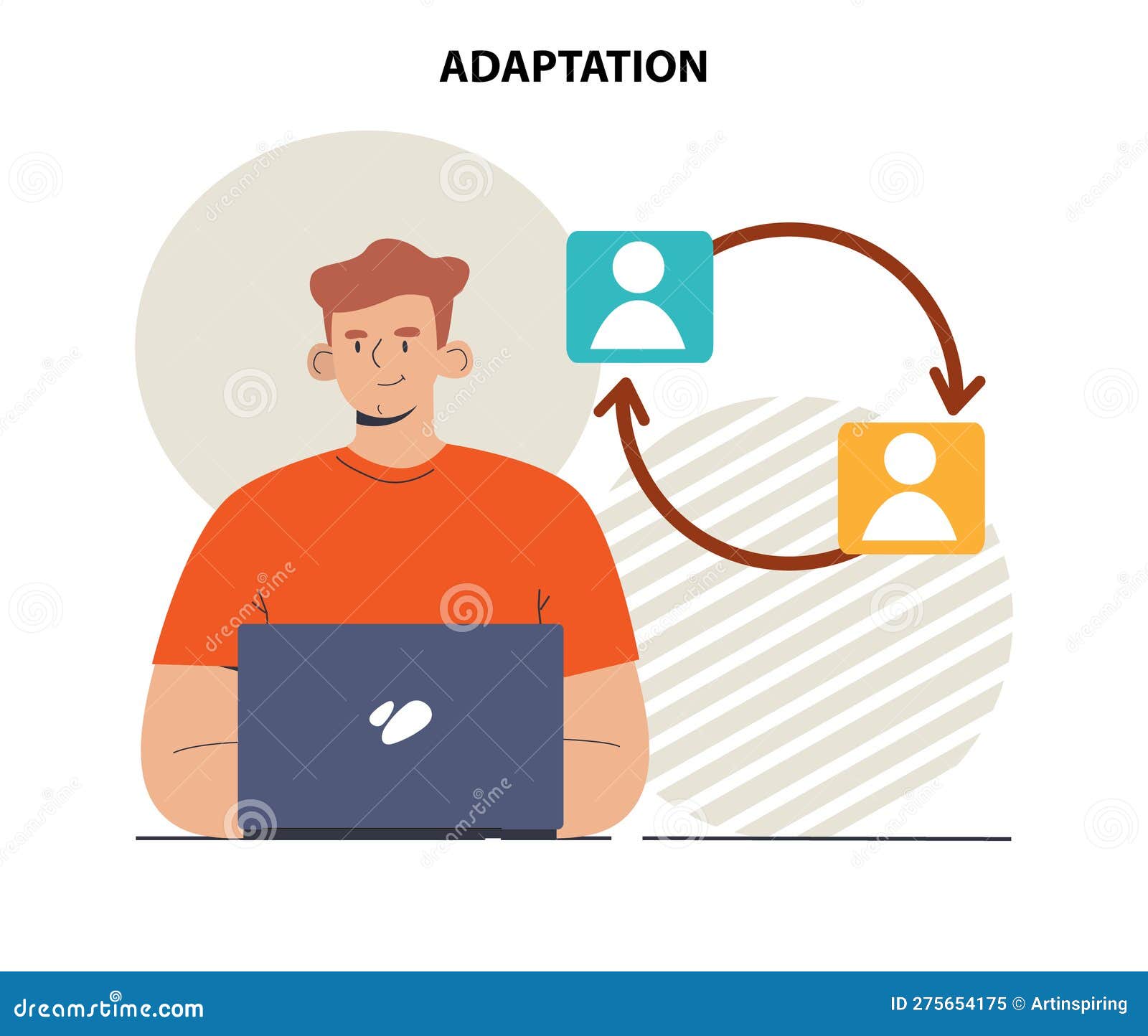 Adaptation Concept. Transformation in Different Situation Stock Vector ...