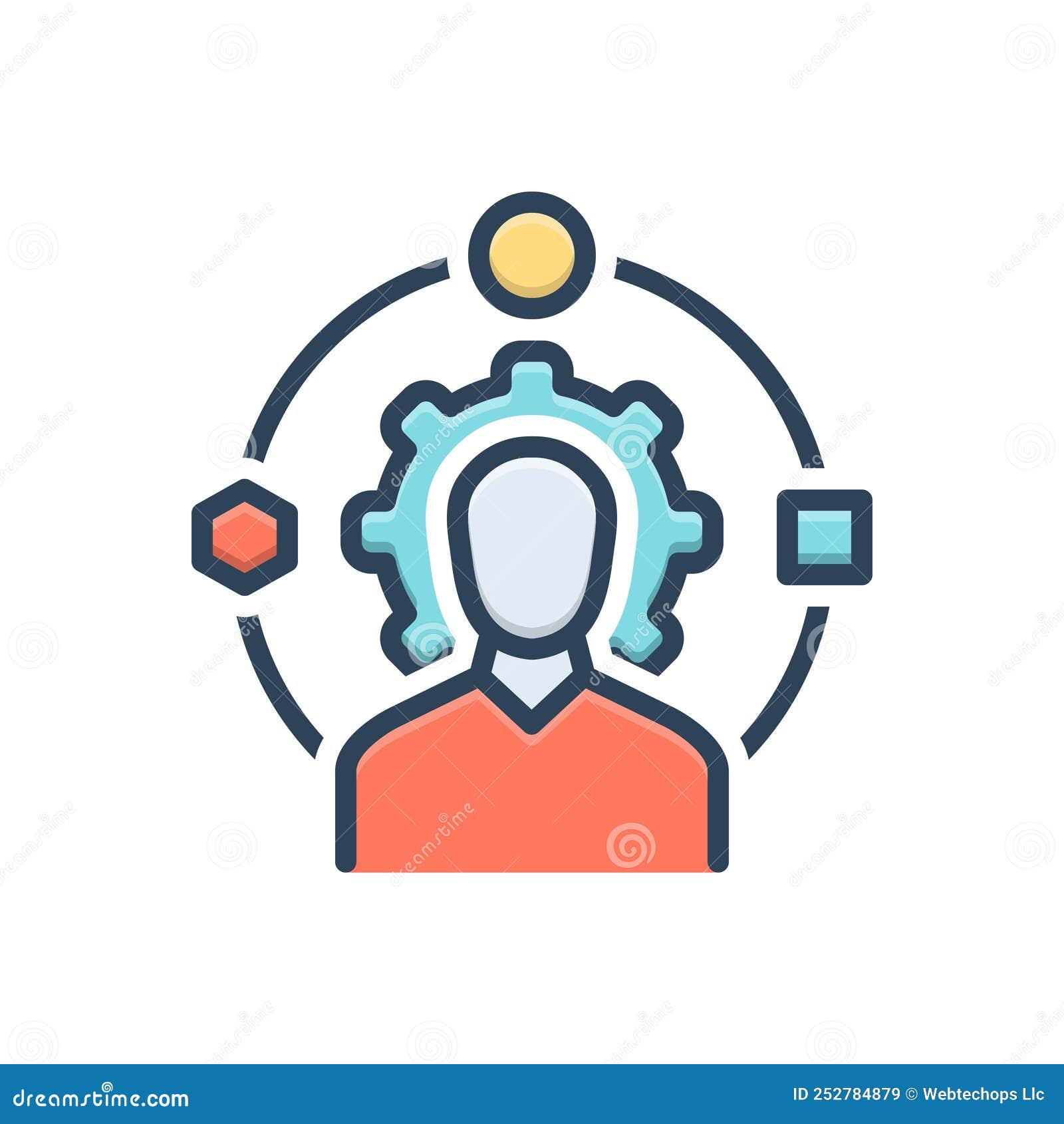 Adaptation Change Icon, Outline Style Vector Illustration ...