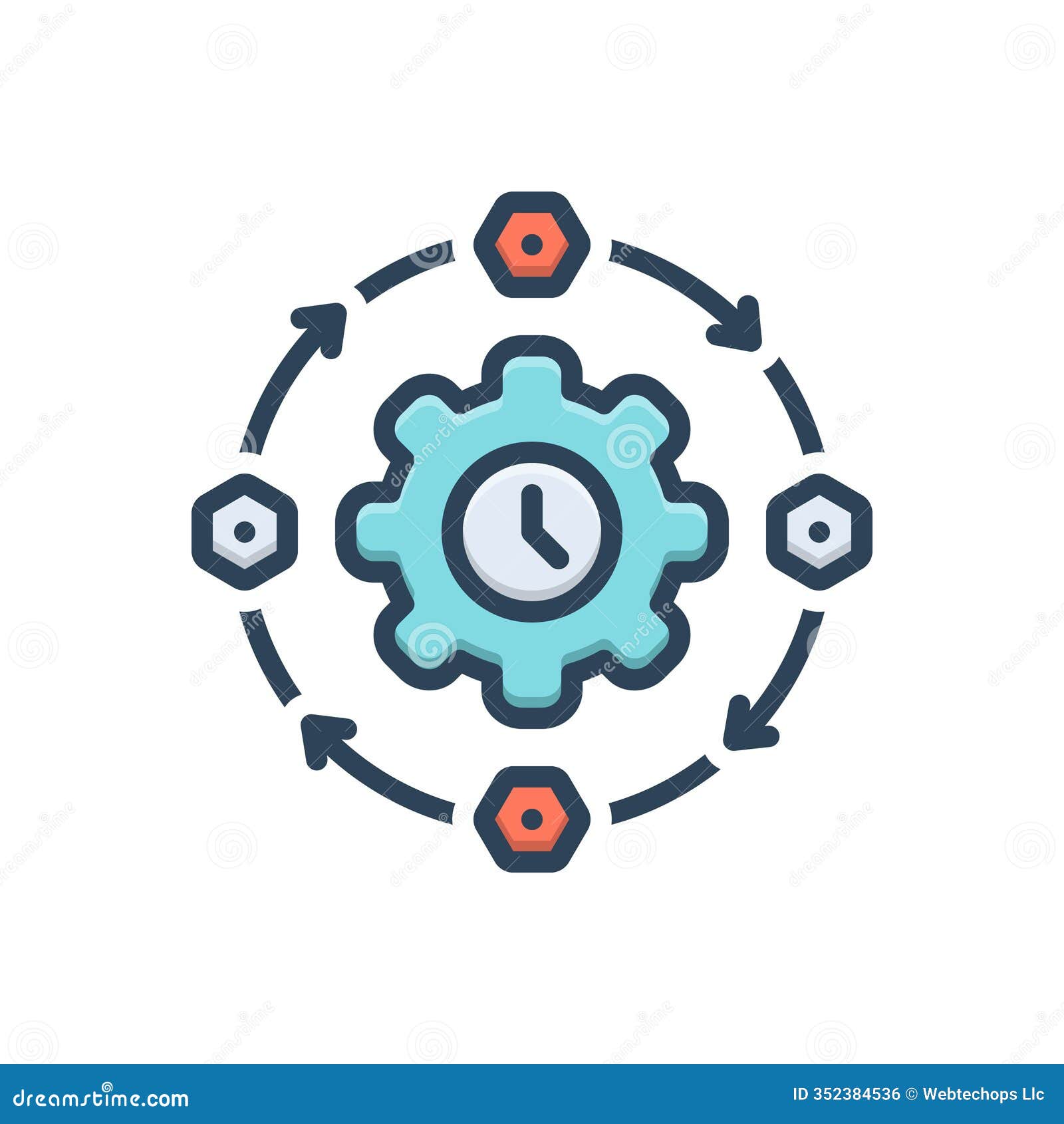 Color Illustration Icon for Adaptation, Adjustment and Change Stock ...