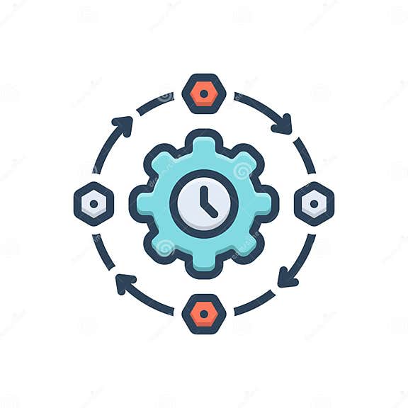 Color Illustration Icon for Adaptation, Adjustment and Change Stock ...