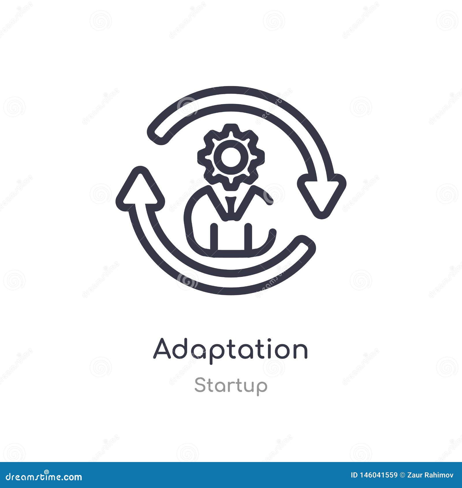 Adaptation Outline Icon. Isolated Line Vector Illustration from Startup ...