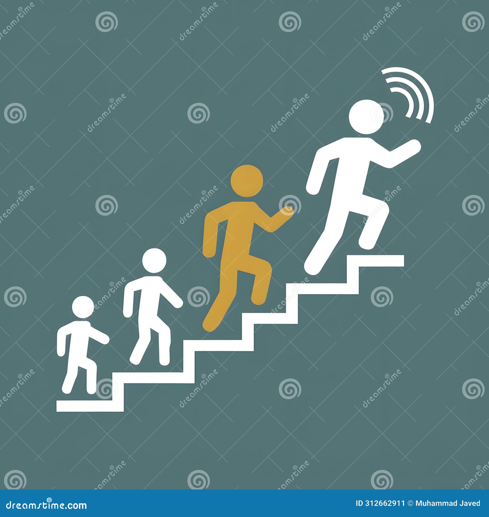 Adaptation Progression Person Moves Forward, Evolving with Change and ...