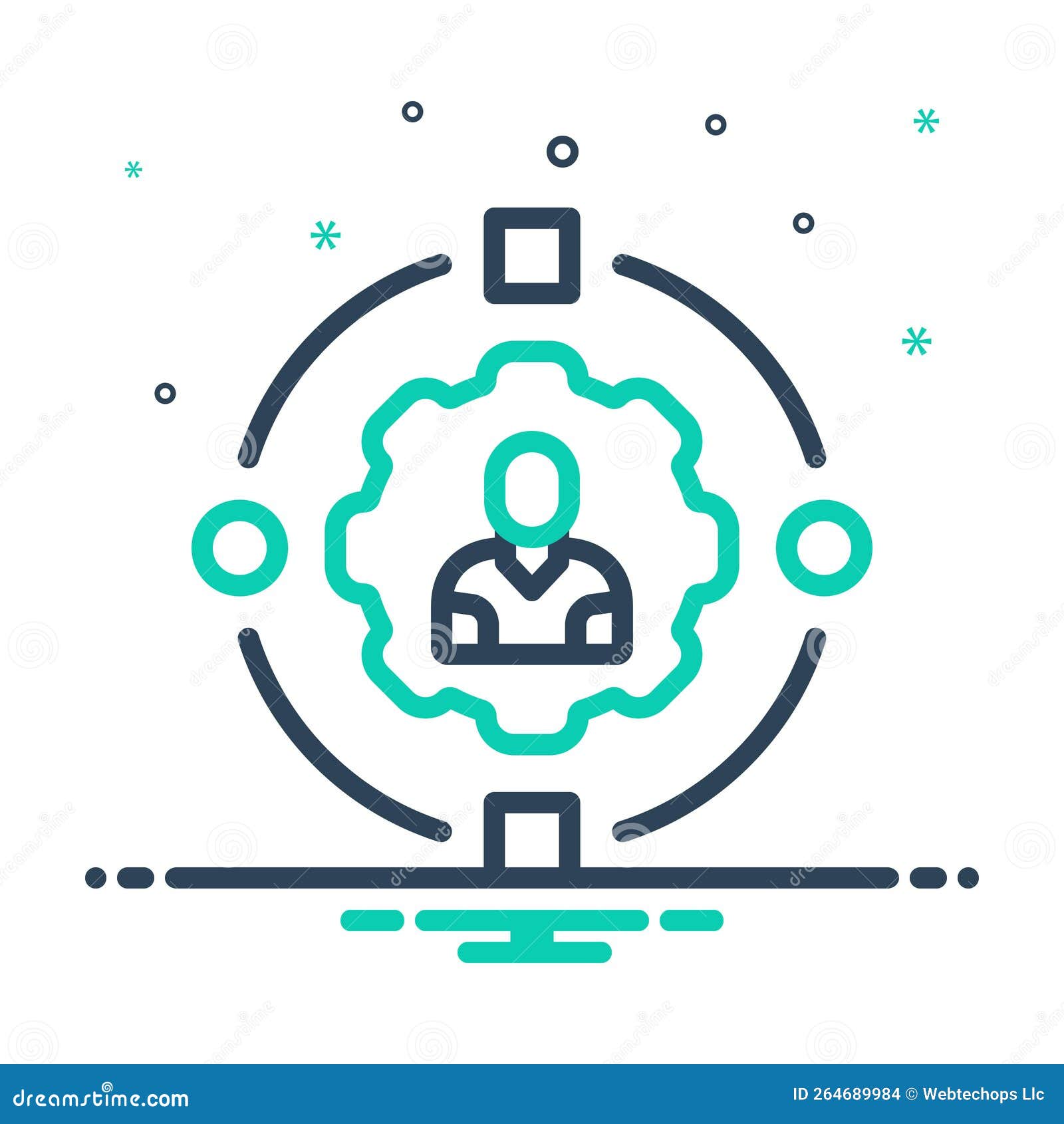 Mix Icon for Adapted, Conditioned and Developing Stock Illustration ...